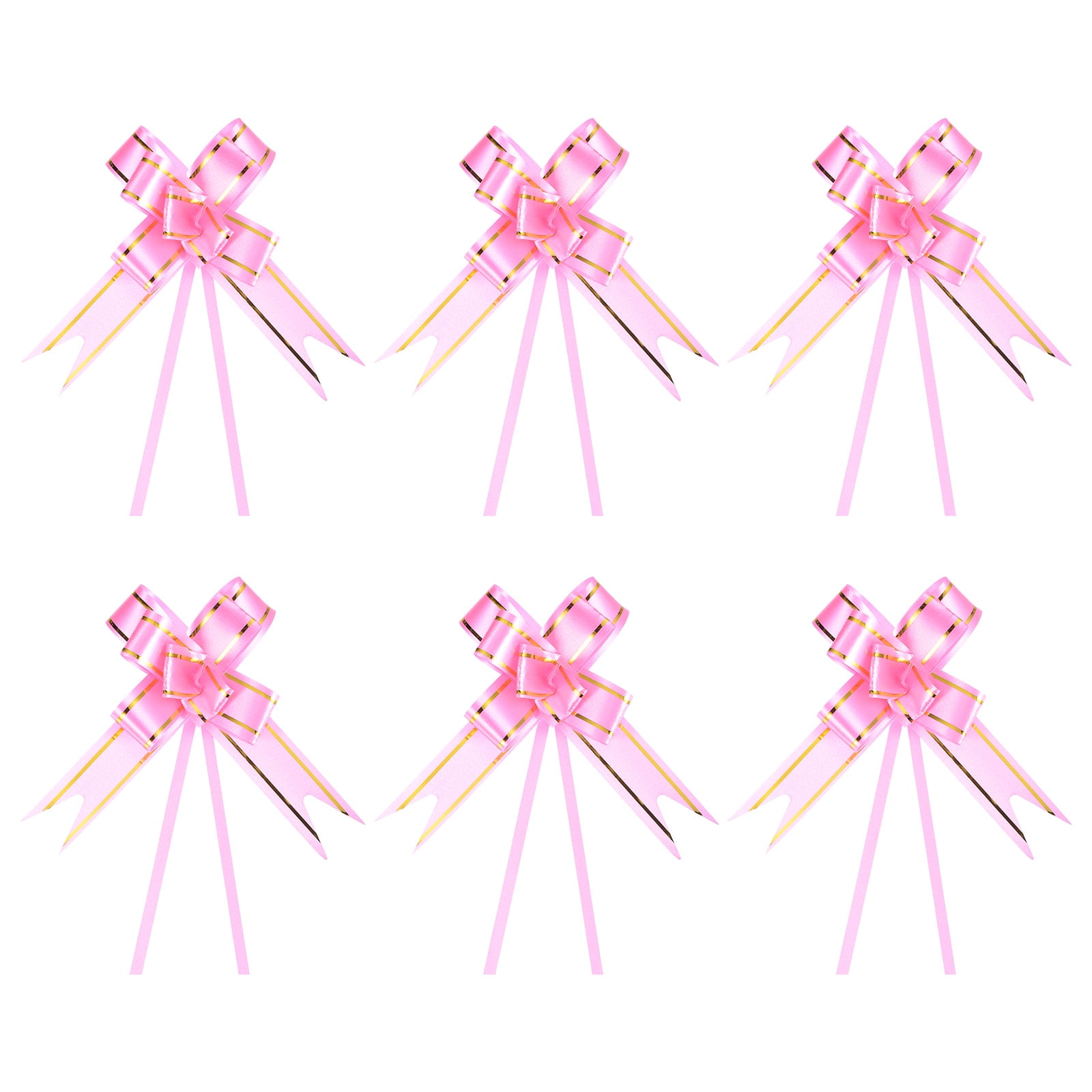 Uxcell 3.3inch Pull Bows Gift Wrapping Pull Bow Gold Thread Style ...
