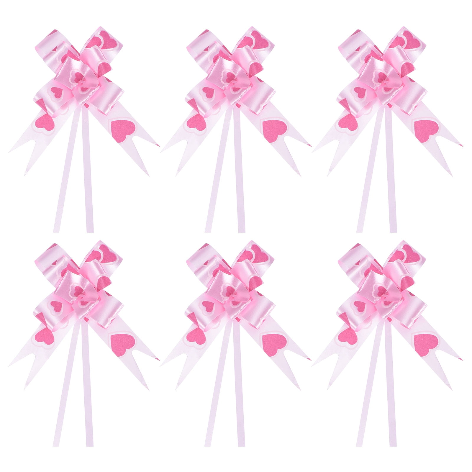 Uxcell 3.3inch Pull Bows Gift Wrapping Pull Bow Heart Pattern Baskets ...