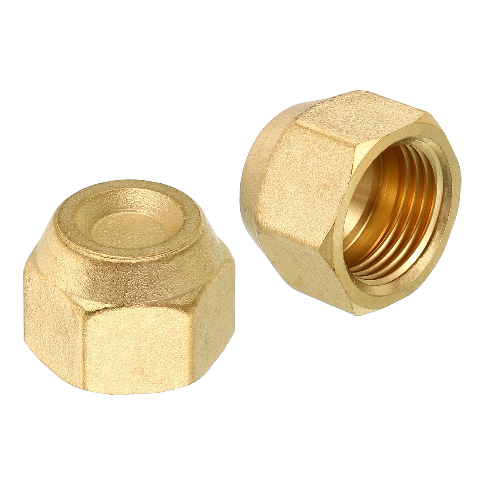 Uxcell 3/4-16UNF Female Thread 1/2" Brass Flare Cap SAE Flare Fitting ...