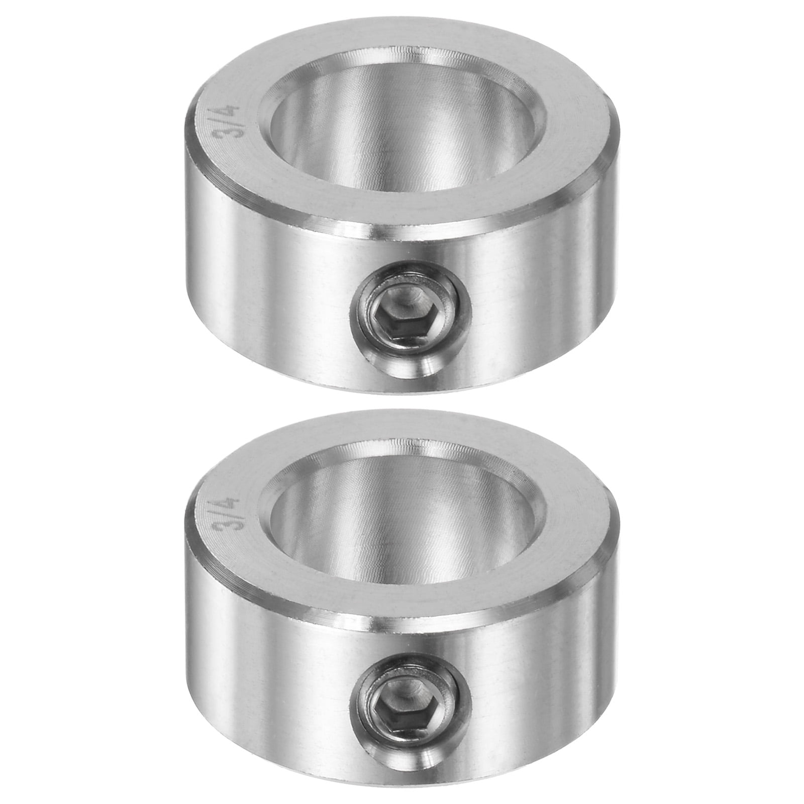 Uxcell 3/4" Bore 304 Stainless Steel Set Screw Shaft Collars, 1-1/4" OD ...