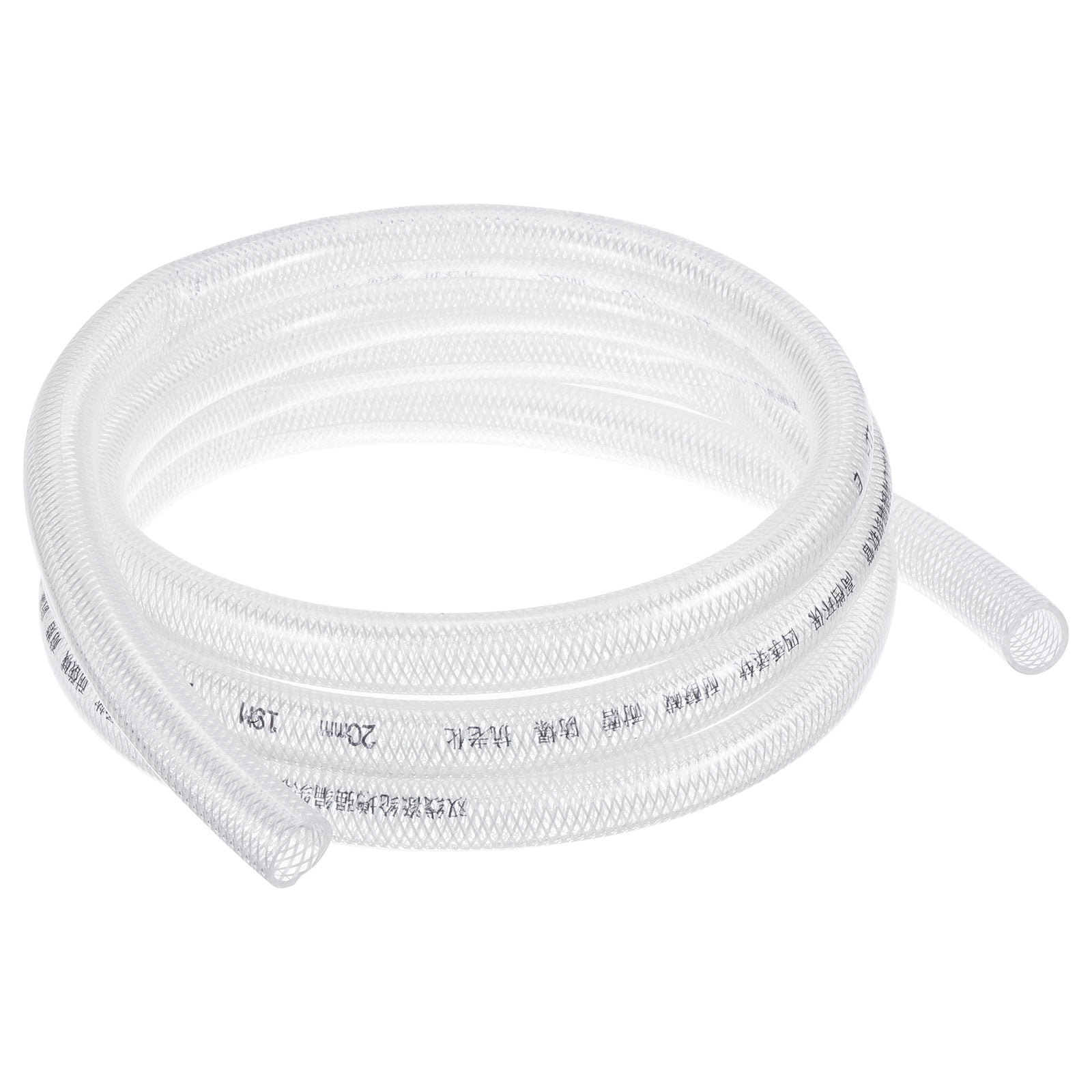 Uxcell 3/4" ID 10 Ft Braided PVC Tubing, Clear Flexible Plastic Vinyl ...