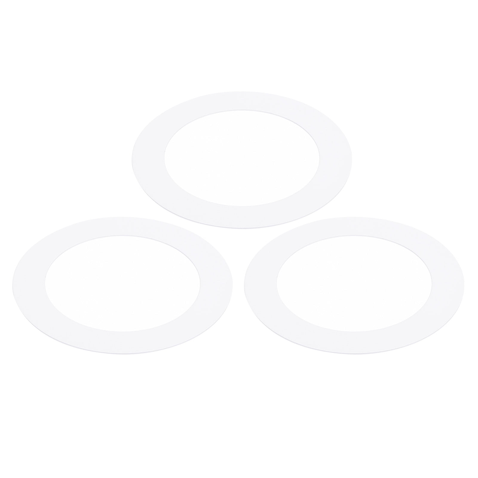 Uxcell 3.4" ID 4.7" OD Goof Rings for Recessed Light Gloss White Goof ...
