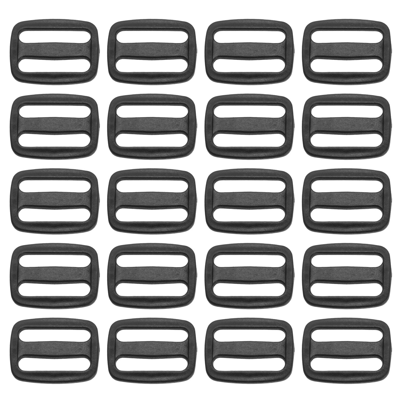 Uxcell 3/4 Inch Tri-Glide Slide Buckles, 20 Pack Plastic Webbing Strap ...