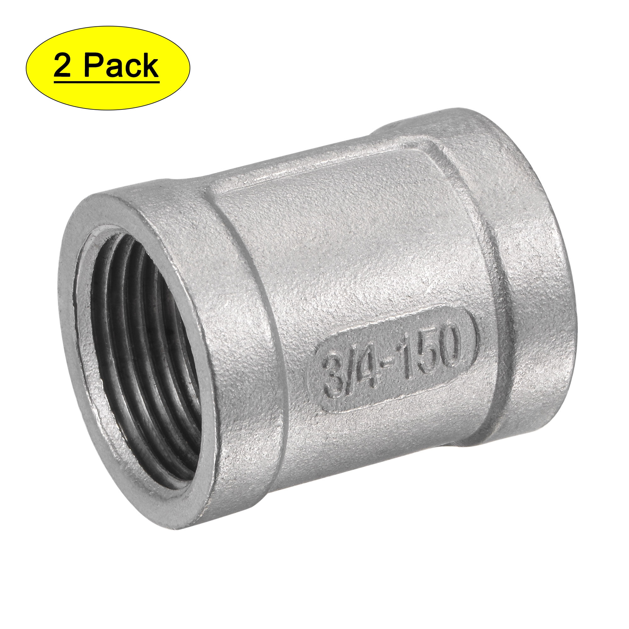 Uxcell 3/4 NPT Female Thread Straight Pipe Fitting Connector 304 ...