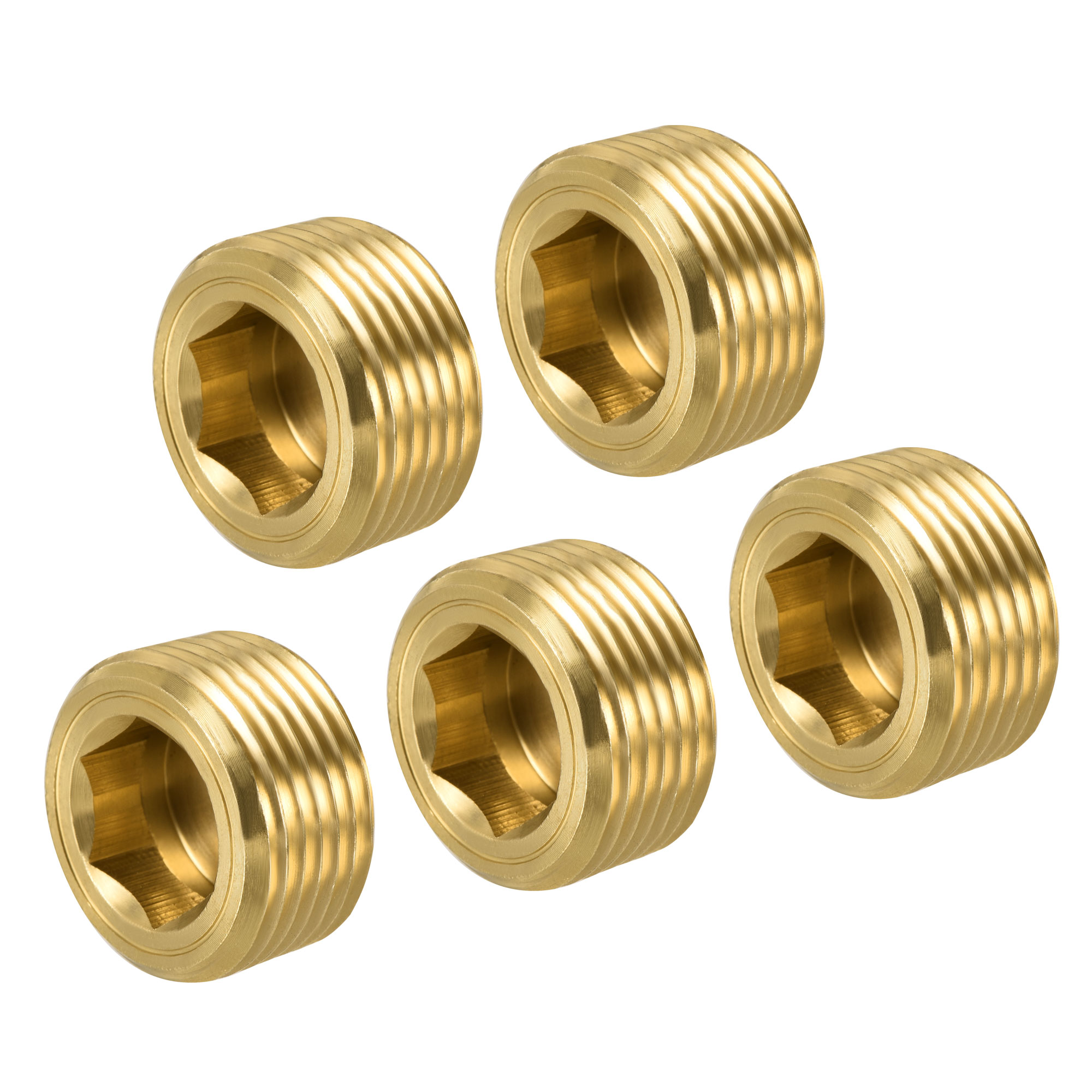 Uxcell 1/2-20UNF Internal Hex Head Pipe Fitting Plug, 3 Pack Male ...