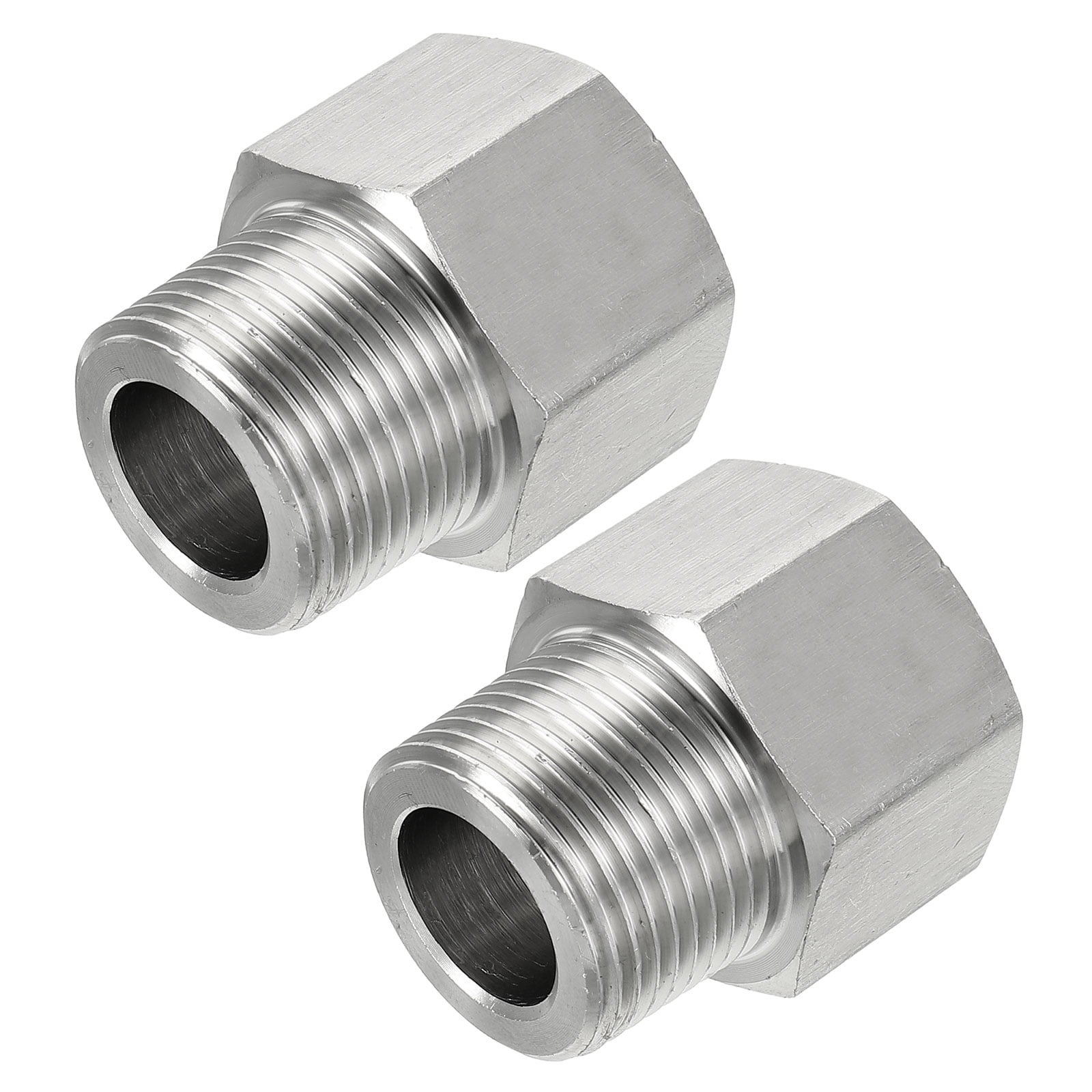 Uxcell 3/4 PT Male to 3/4 PT Female Stainless Steel Pipe Fitting Reducing Hex Bushing 2pcs ...