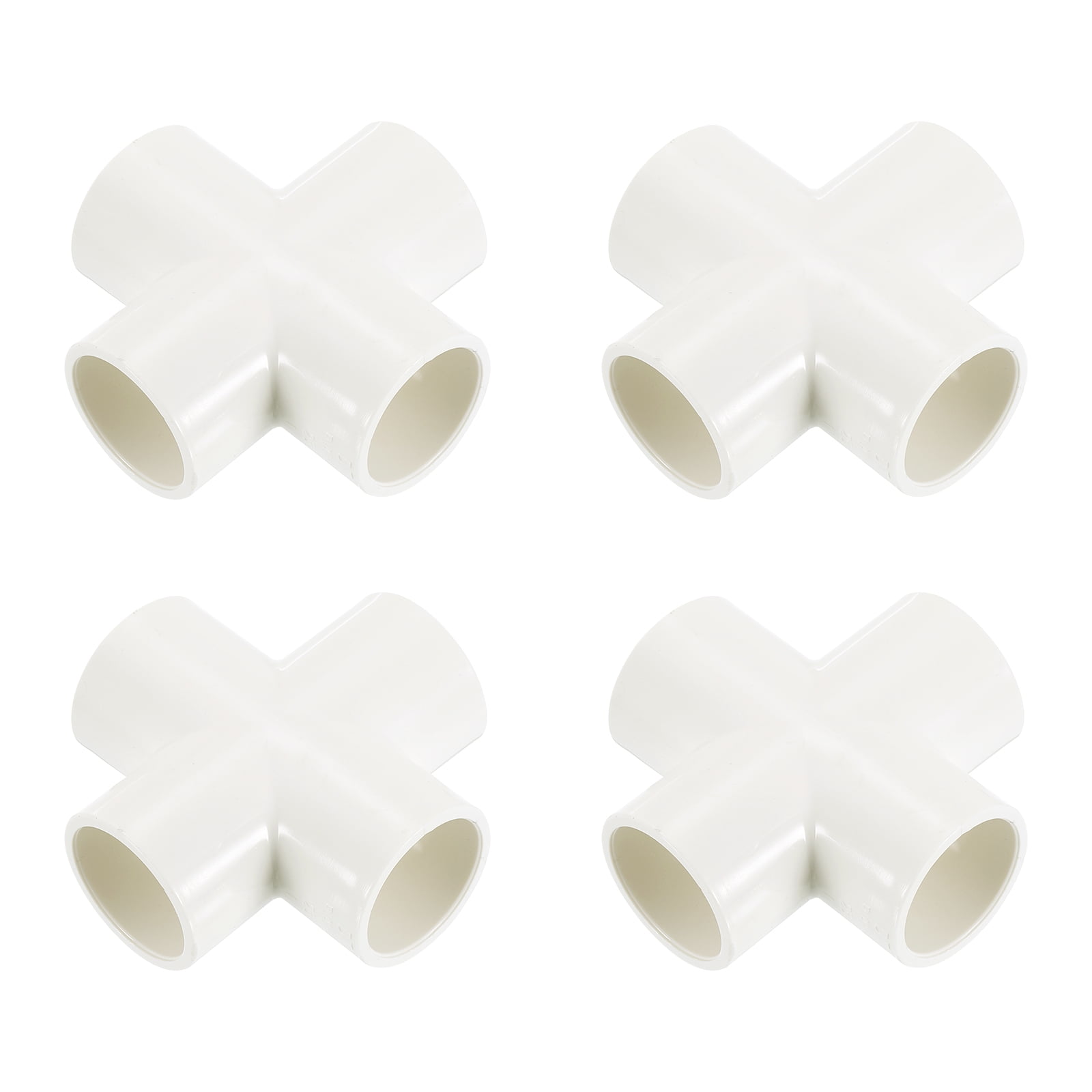 Uxcell 3/4" PVC Fittings, 4 Pcs 4 Way Elbow Connector Elbow PVC Corner Fitting, White - Walmart.com