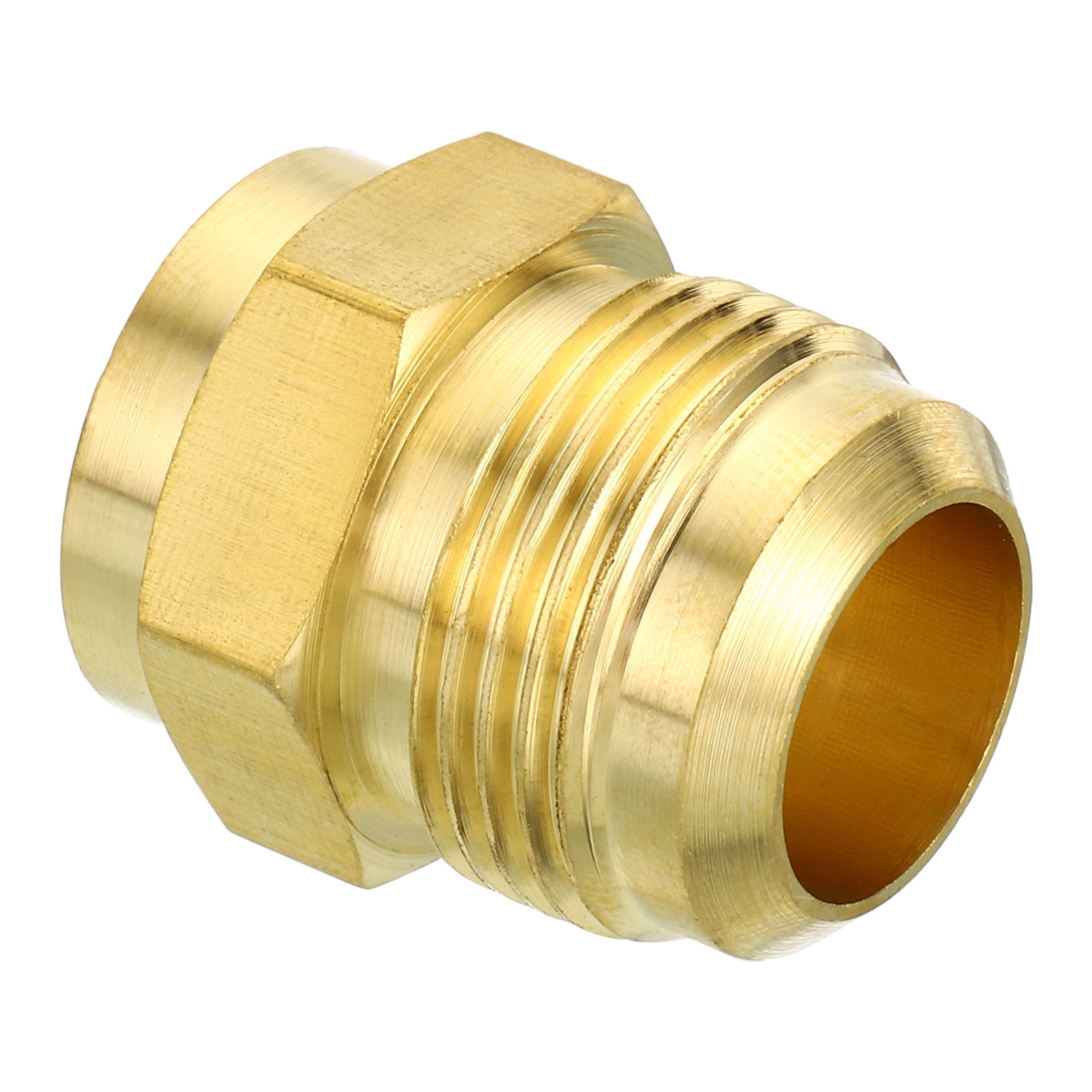 Uxcell 3/4 SAE Male Thread Brass Flare Tube Fitting Pipe Adapter Connector for Plumbing HVAC Air ...