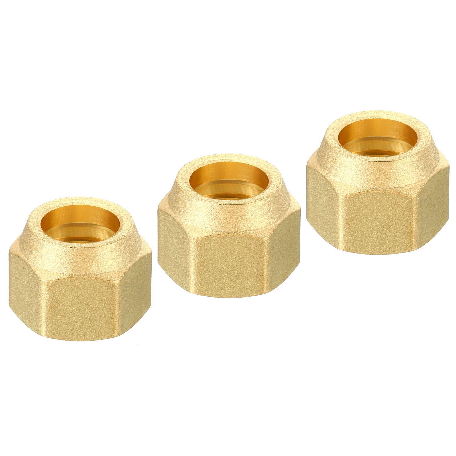 Uxcell 3/4 SAE Thread Brass Flare Cap 45 Degree Flared Tube Fitting Nut ...