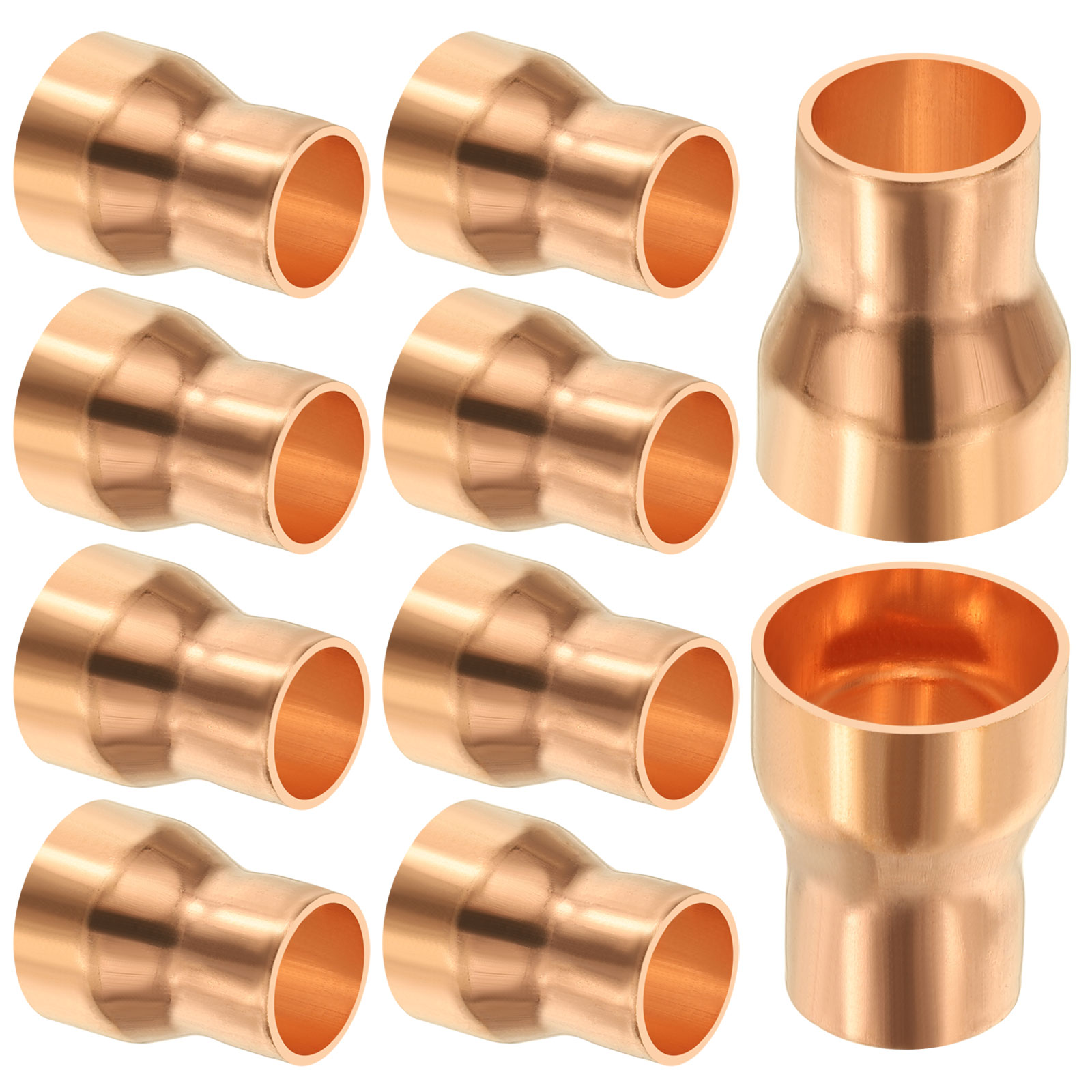 Uxcell 3/4" to 1/2" Nominal Size Copper Reducer Reducing Coupling ...
