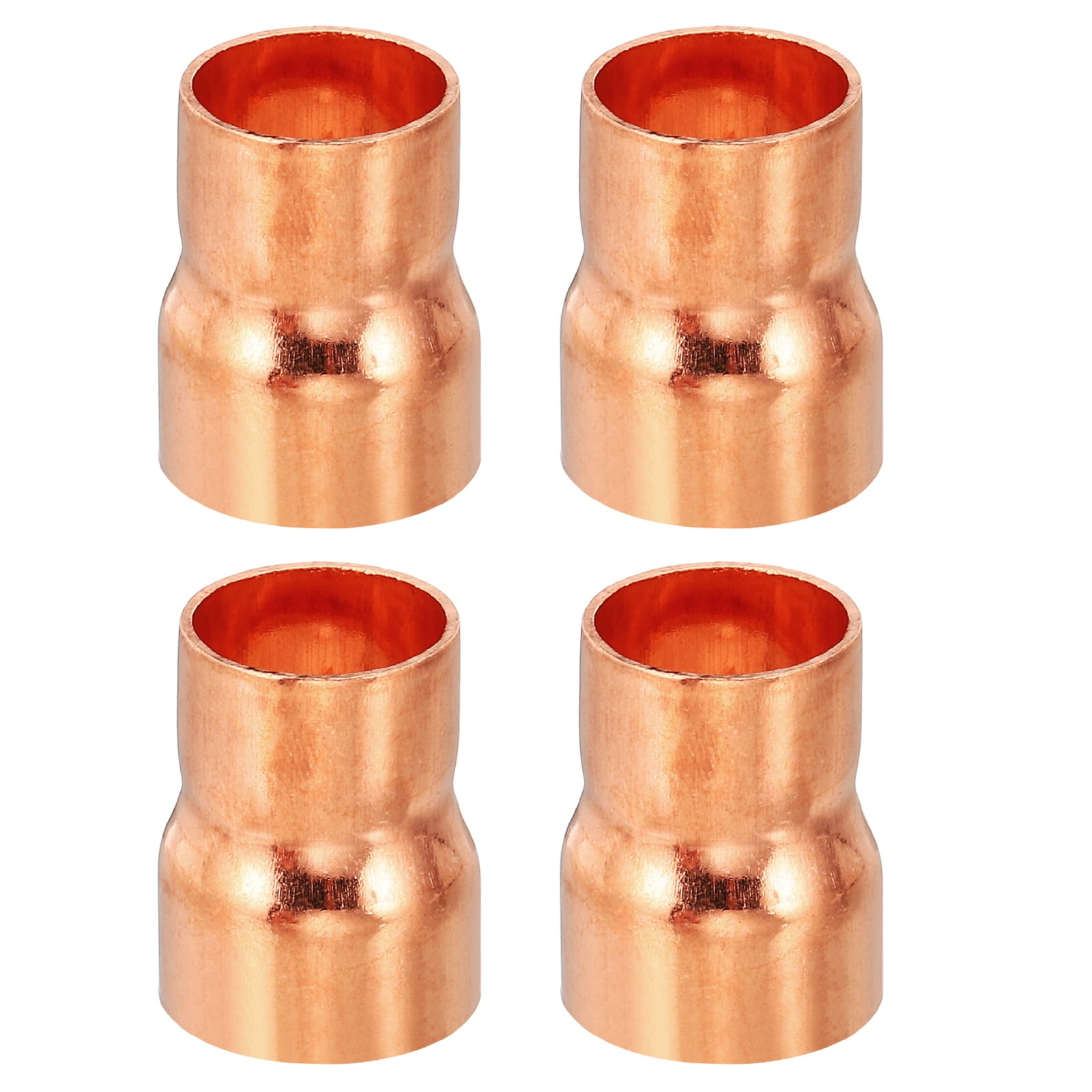Uxcell 3/4" to 5/8" ID Copper Reducer, 4pcs Copper Reducing Coupling ...