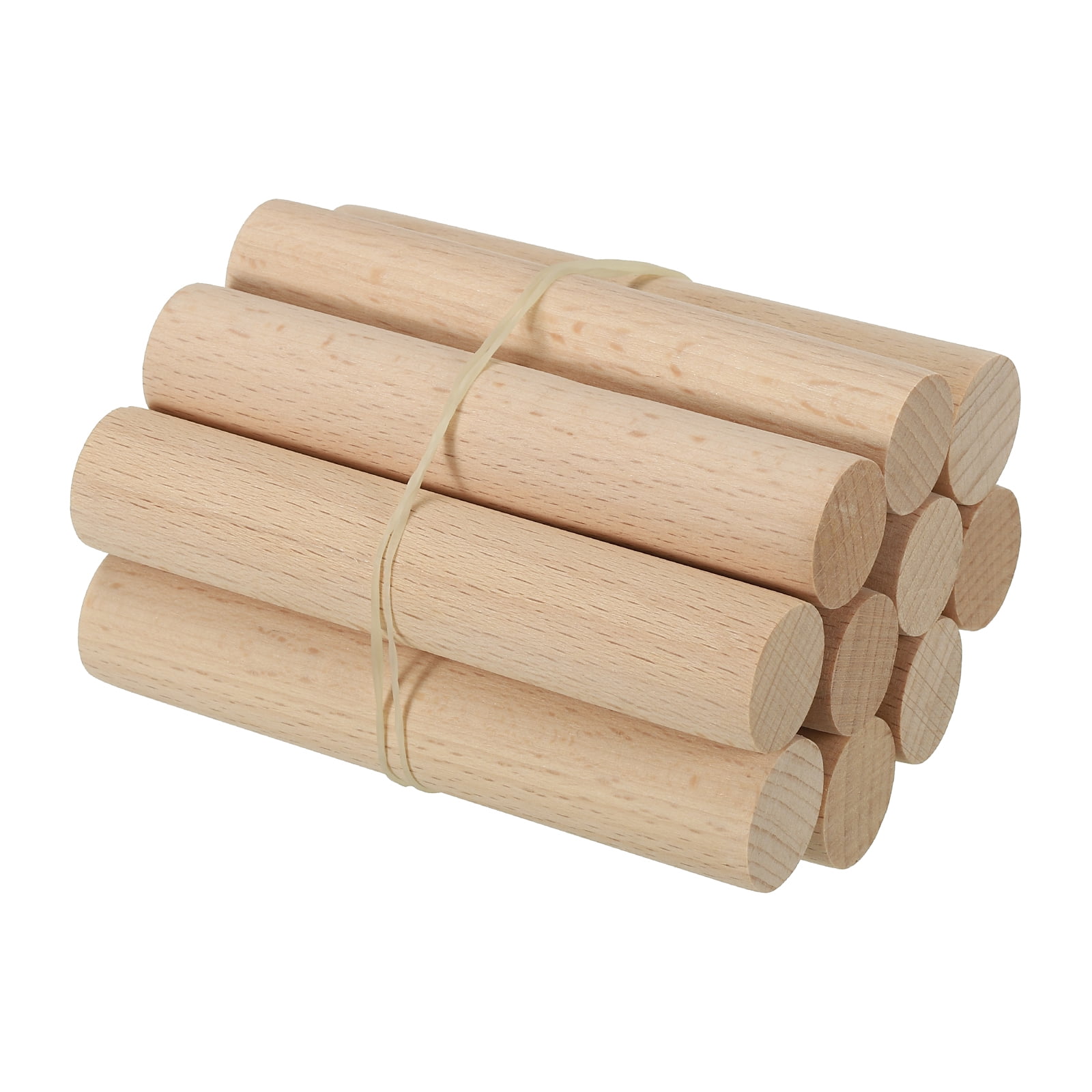 Uxcell 3/4 x 4 Inch Dowel Rods Wood Sticks Unfinished Wooden Dowel Rods ...
