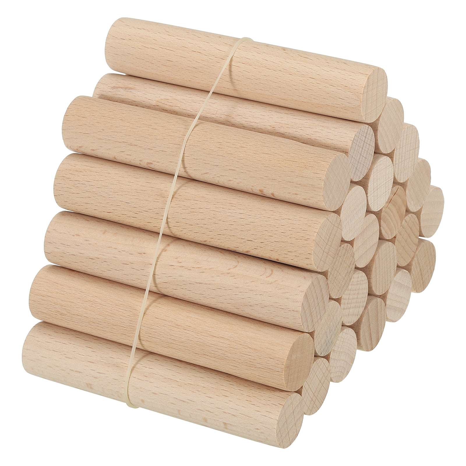Uxcell 3/4 x 4 Inch Dowel Rods Wood Sticks Unfinished Wooden Dowel Rods ...