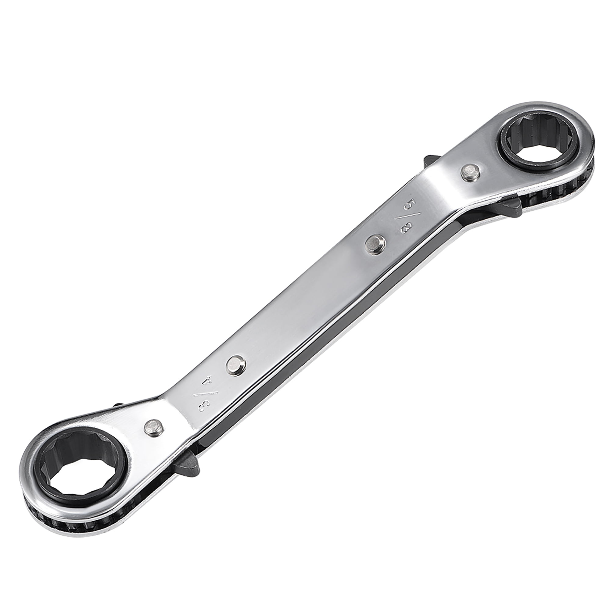 Uxcell 3/4'' x 5/8'' Double Box End Reversible Ratcheting Wrench Carbon ...