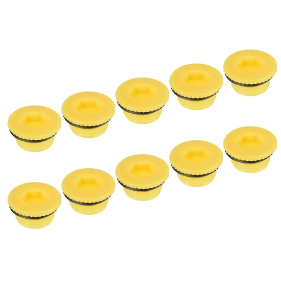 Uxcell 3/4PT Hold Plugs Plastic Male Threaded Hex Socket End Cap ...