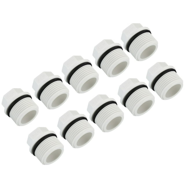 Uxcell 3/4PT PPR Pipe Fitting End Cap, 10 Pack Hex Male Water Tubing ...