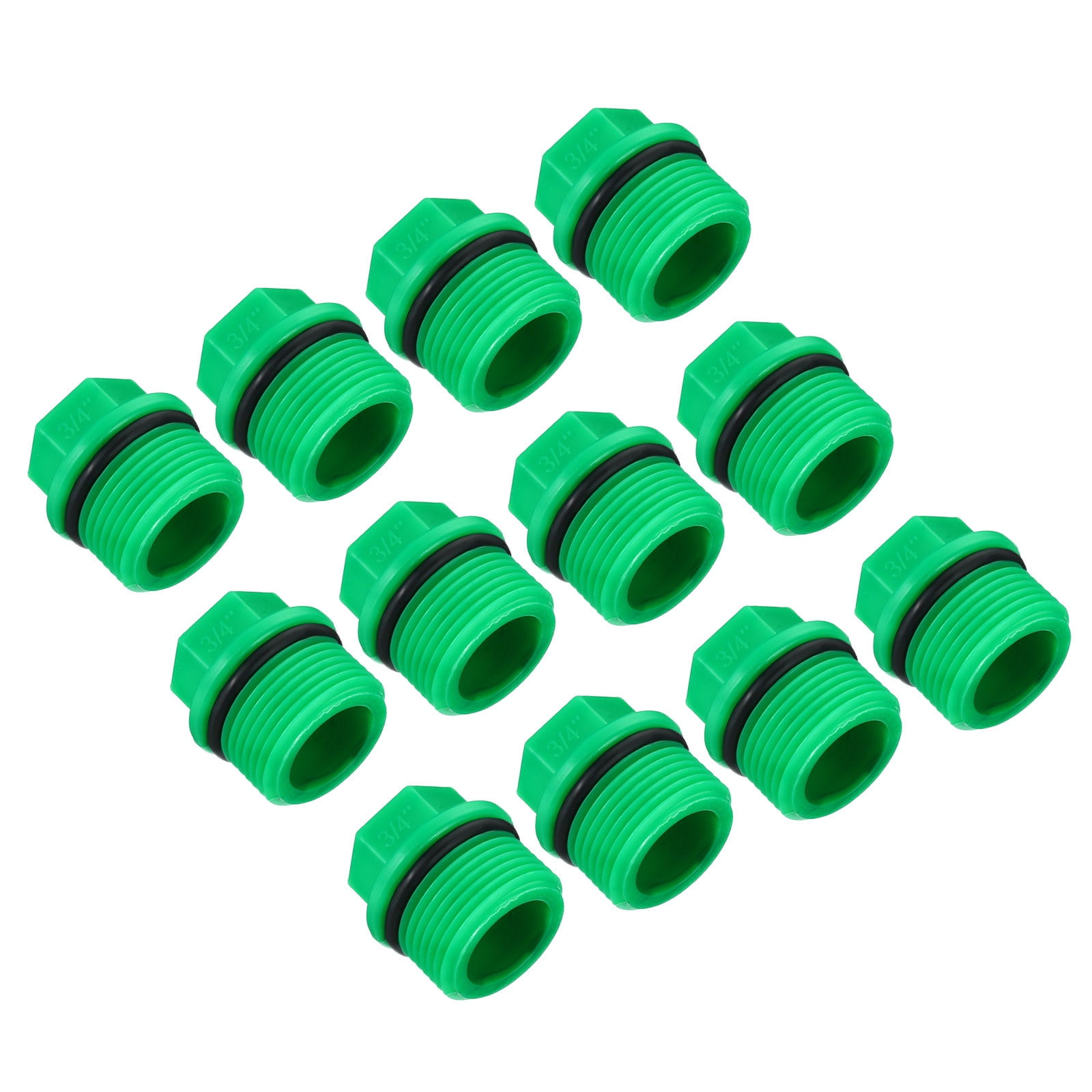 Uxcell 3/4PT PPR Pipe Fitting End Cap, 12 Pack Hex Male Water Tubing ...
