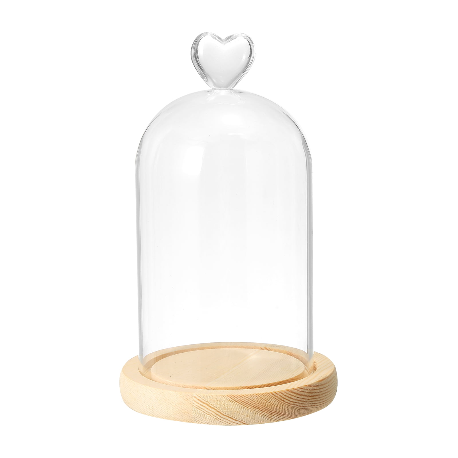 Uxcell 3.5" Glass Dome Cloche Clear Glass Bell Jar Display Case ...