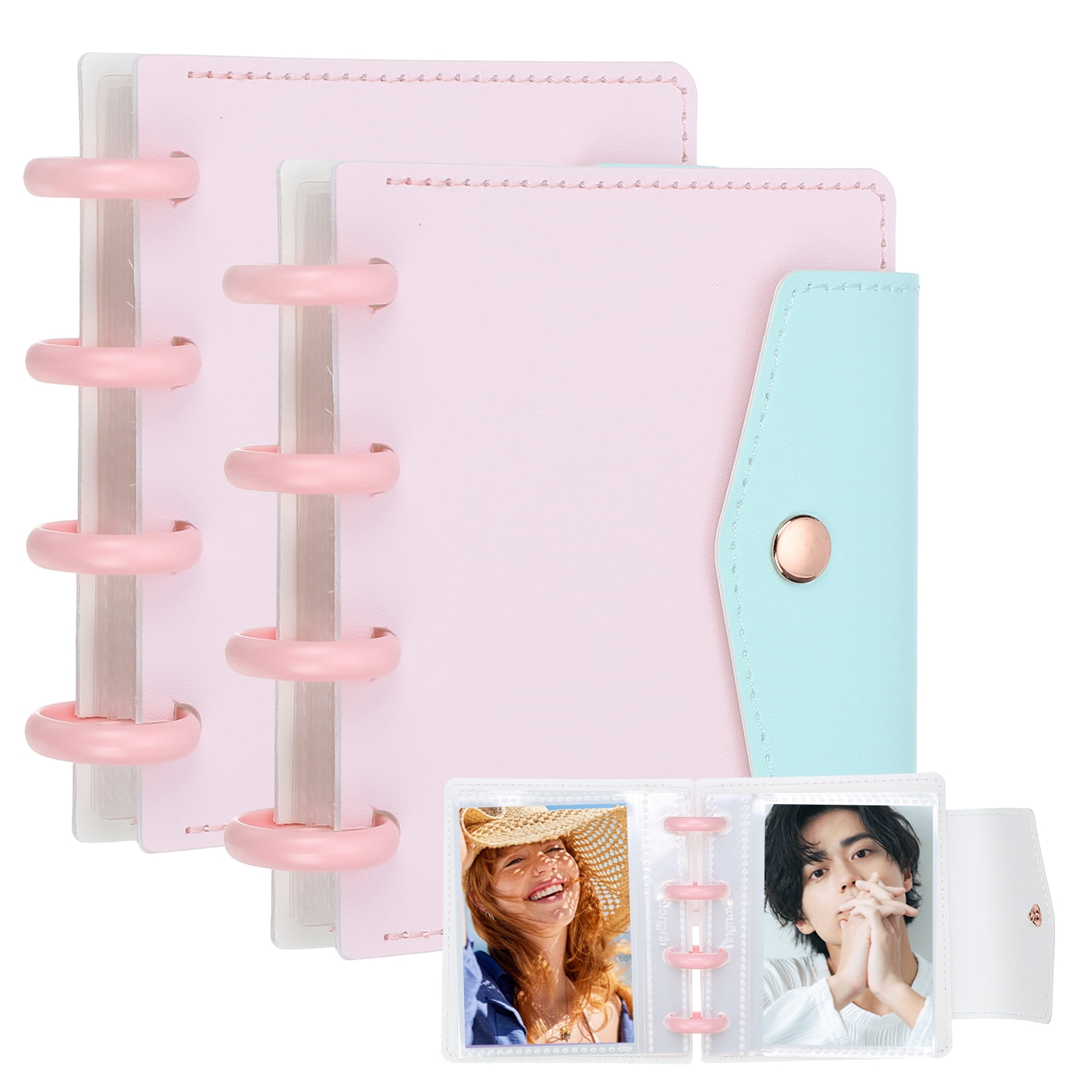 Uxcell 3.5 Inch Detachable Kpop Photocard Holder Book, 2 Pcs Photocard ...