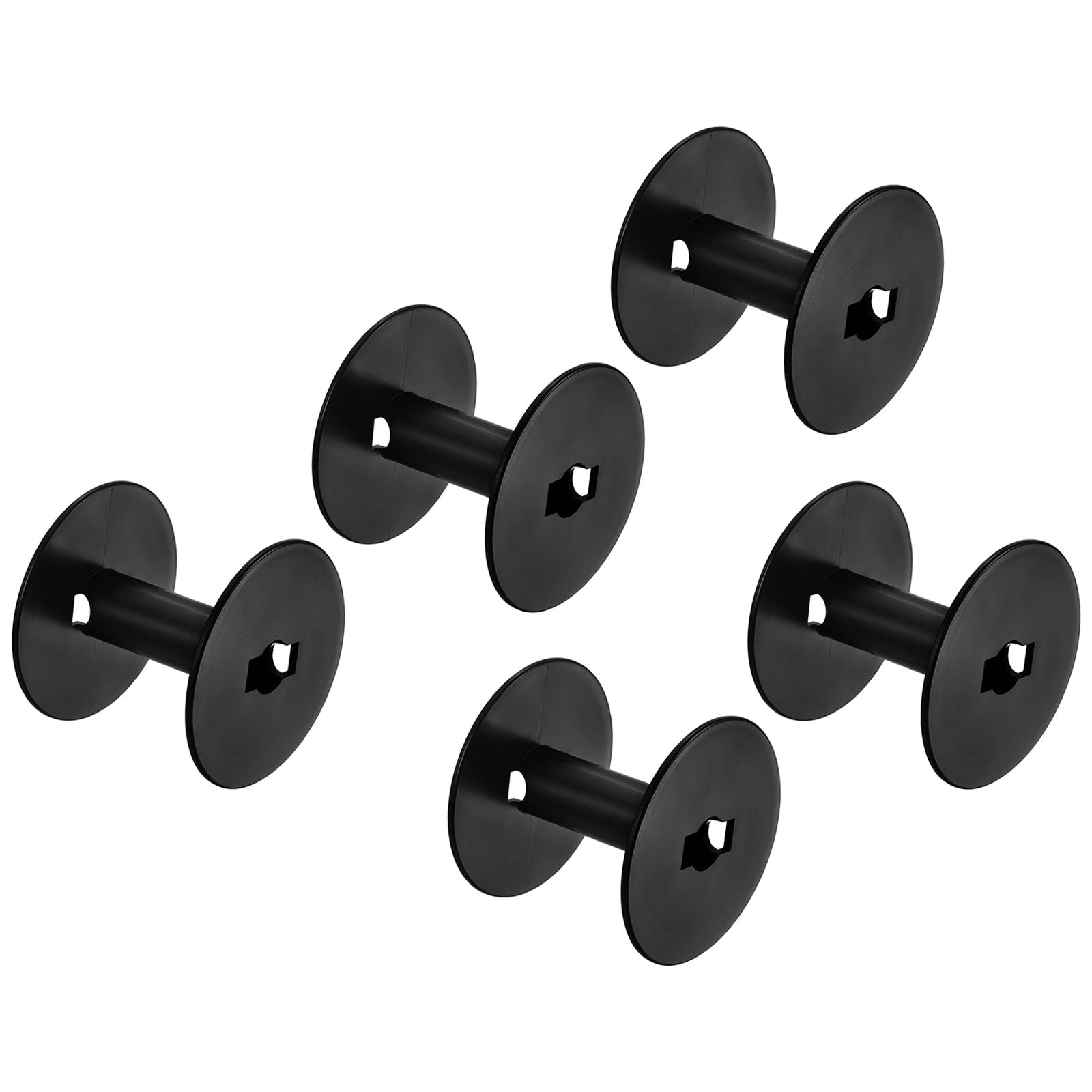 Uxcell 3.5 Inch Plastic Empty Thread Spools Floss Bobbins, Black 10 ...