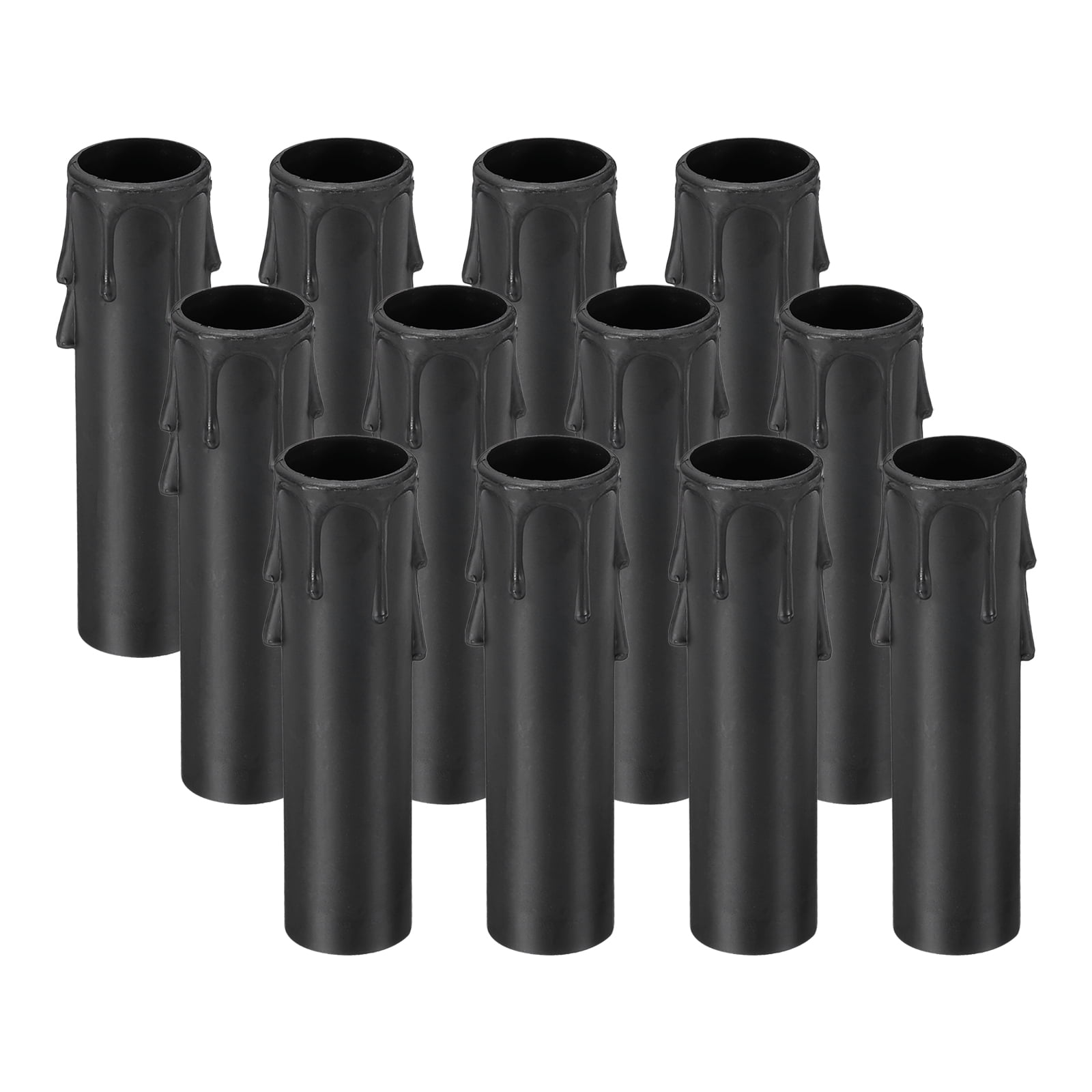Uxcell 3.5 Inch Tall Candle Covers Sleeves 12Pcs Plastic E12 Chandelier ...