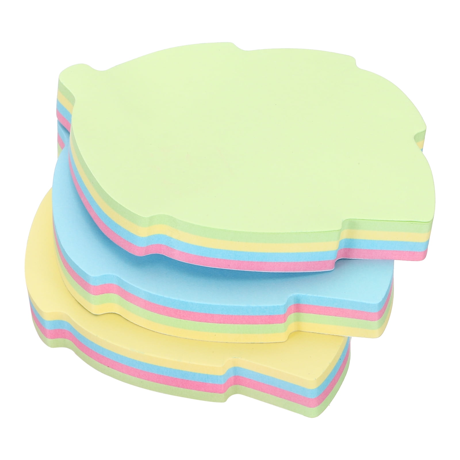 Uxcell 3.5" x 2.7" Leaf Shape Sticky Notes, Cute Self-Stick Memo Pads ...