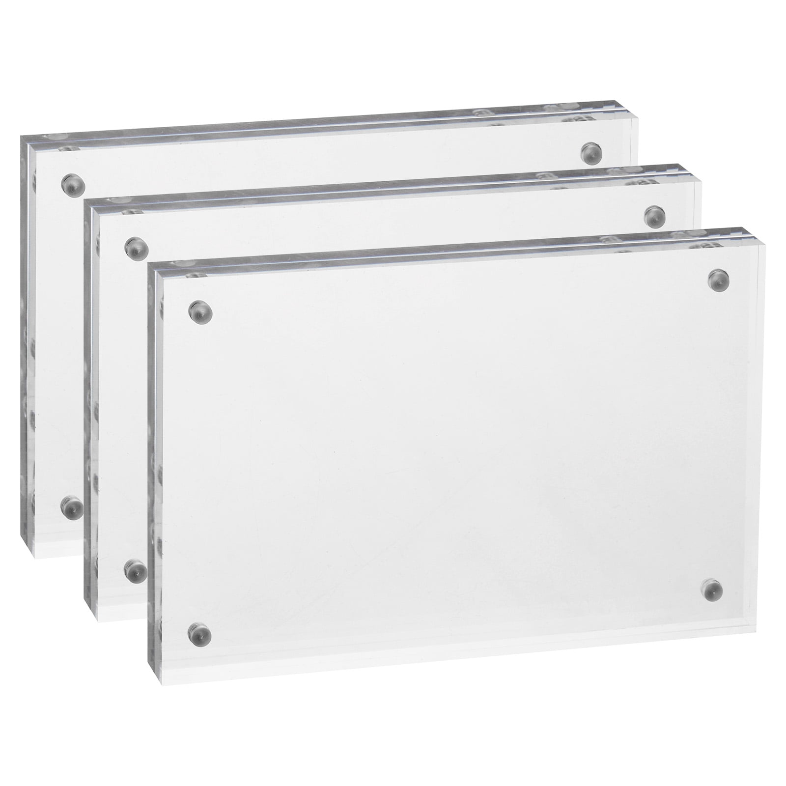 Uxcell 3.5" x 5" Acrylic Picture Frame Magnetic Photo Frames Display ...