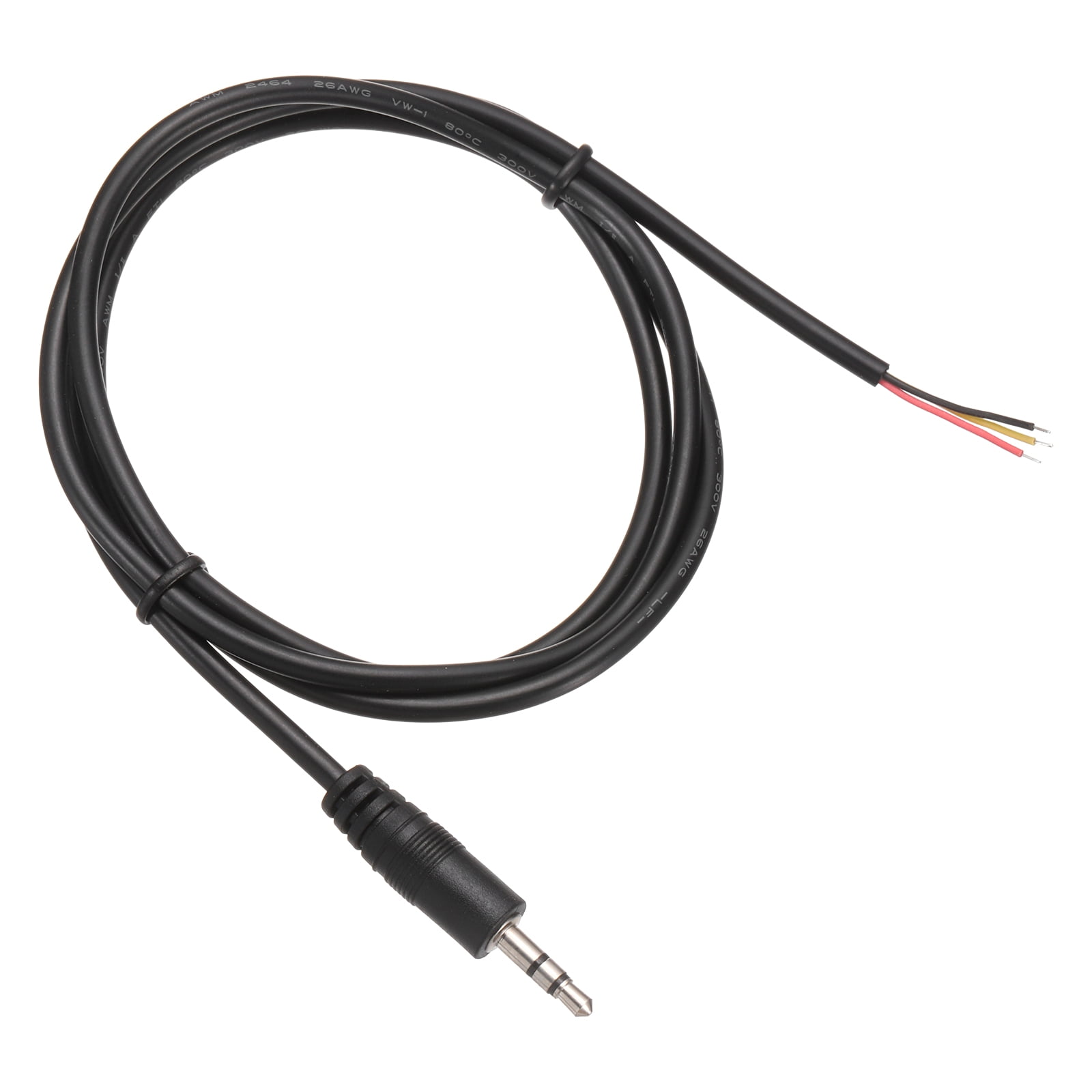 Uxcell 3.5mm Male Plug Jack Connector Audio Cable 2 Pole Mono Aux Cable ...