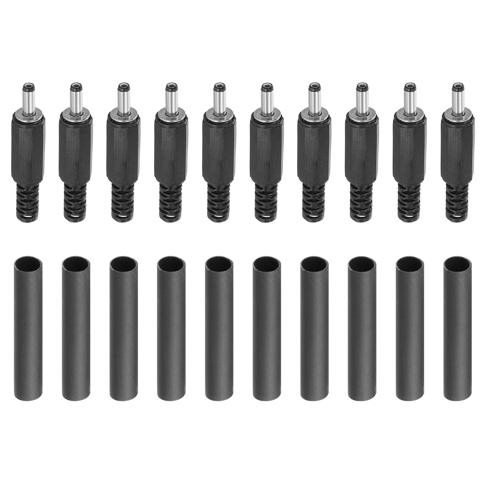 Uxcell 3.5x1.35mm DC Male Plug, 10 Pack DIY DC Barrel Connector with ...