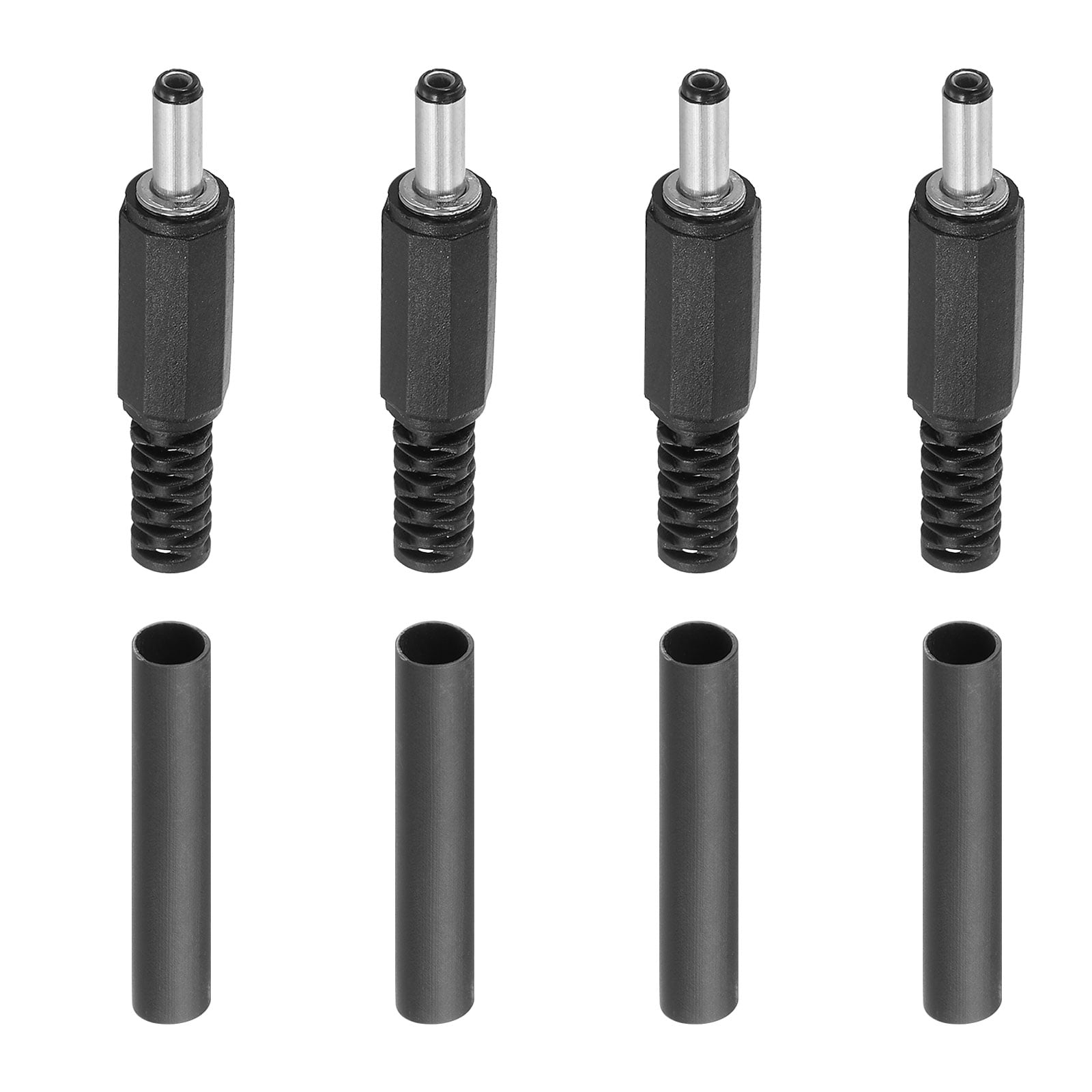 Uxcell 3.5x1.35mm DC Male Plug, 4 Pack DIY DC Barrel Connector with ...