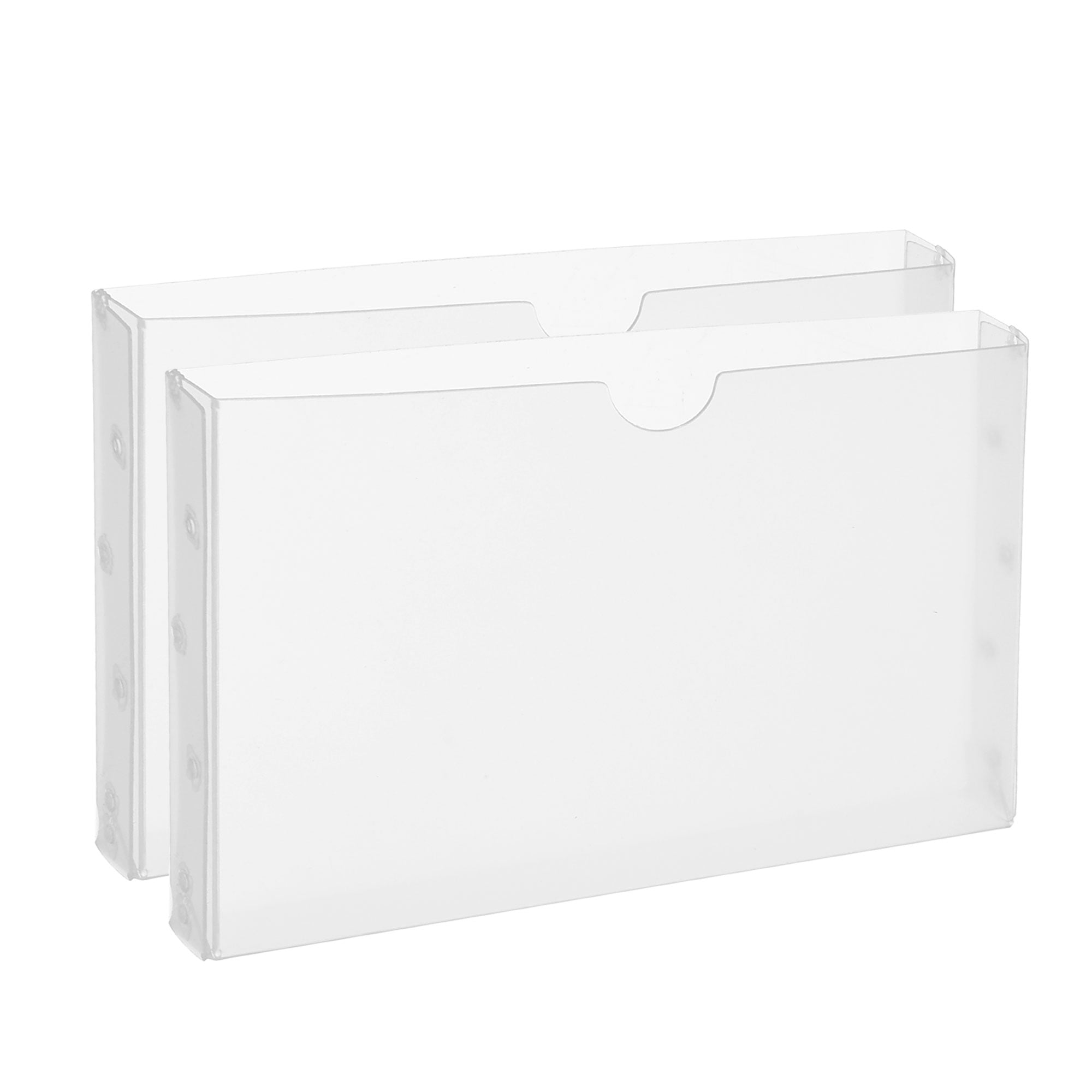 Uxcell 3.5x2.4" PP Reusable Business Card Holder Door Wall Mount, Clear ...