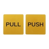 Uxcell 3.5x3.5" Push Pull Door Sign, 1 Pairs Acrylic Self-Adhesive Back ...