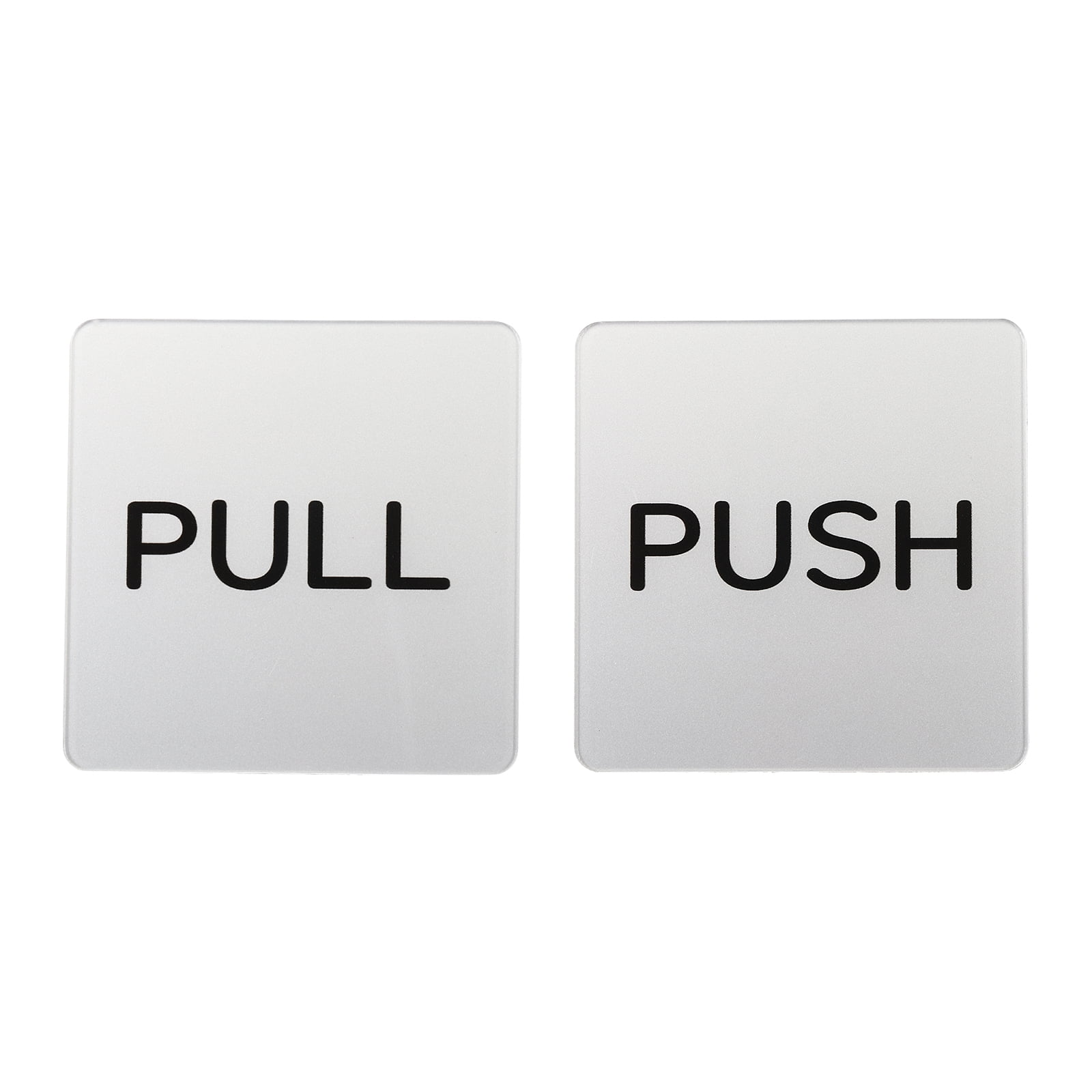 Uxcell 3.5x3.5" Push Pull Door Sign, 1 Pairs Acrylic Self-Adhesive Back ...