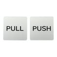 Uxcell 3.5x3.5" Push Pull Door Sign, 1 Pairs Acrylic Self-Adhesive Back ...