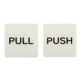 Uxcell 3.5x3.5" Push Pull Door Sign, 1 Pairs Acrylic Self-Adhesive Back ...