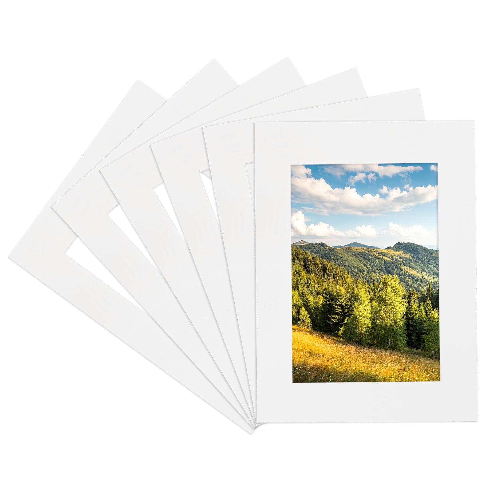Uxcell 3.5x5 Mat for 3.5x5 Photo, 6 Pack Precut Acid-Free Mat Board ...