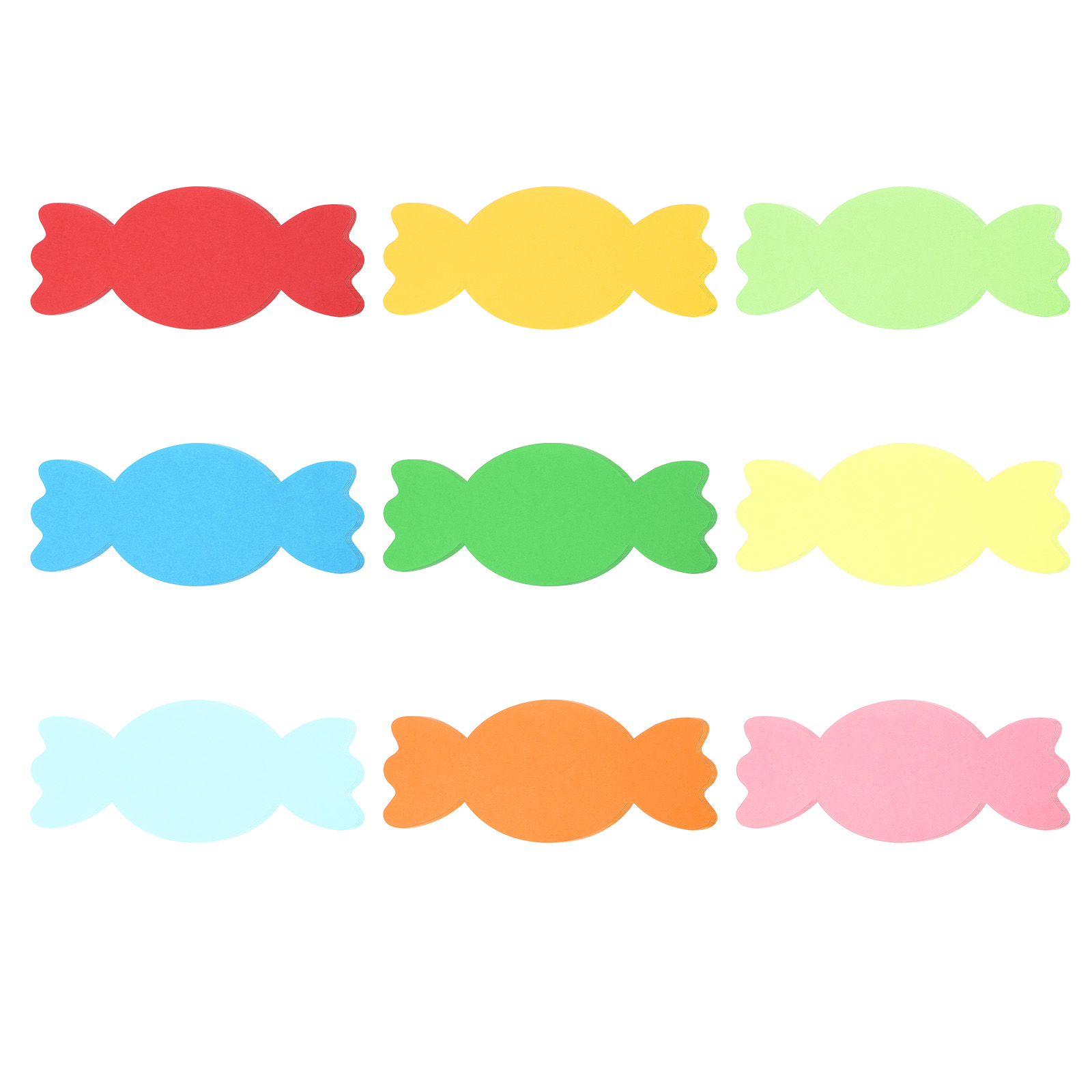 Uxcell 3.5x6.1"Cutouts Paper, 54Pcs Candy Assorted Color Cut Outs Paper ...
