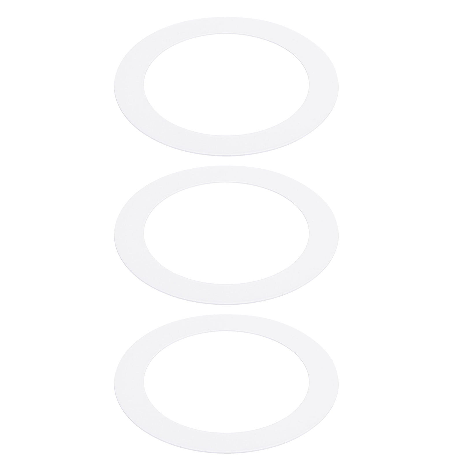Uxcell 3.6" ID 4.9" OD Goof Rings for Recessed Light Gloss White Goof ...