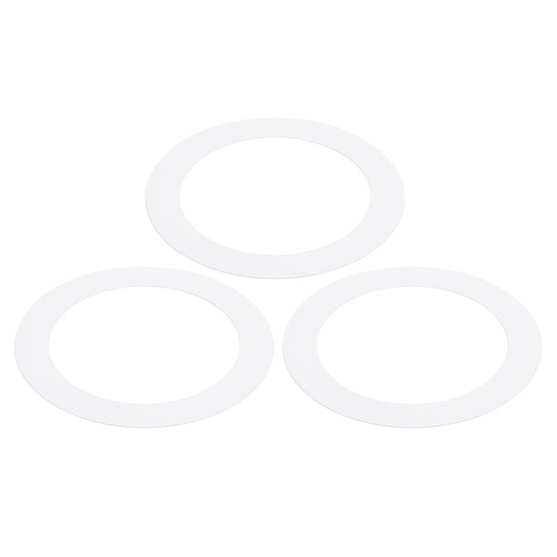 Uxcell 3.6" ID 4.9" OD Goof Rings for Recessed Light Gloss White Goof ...