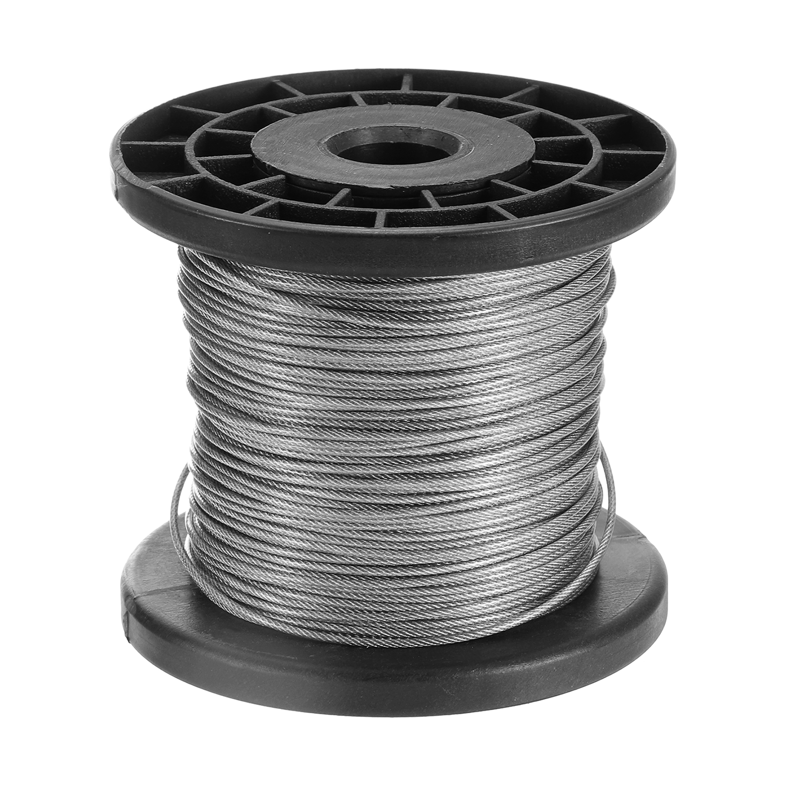 Uxcell 3/64" (1.2mm) 221ft (68m) 304 Stainless Steel Cable Wire Rope 7 ...