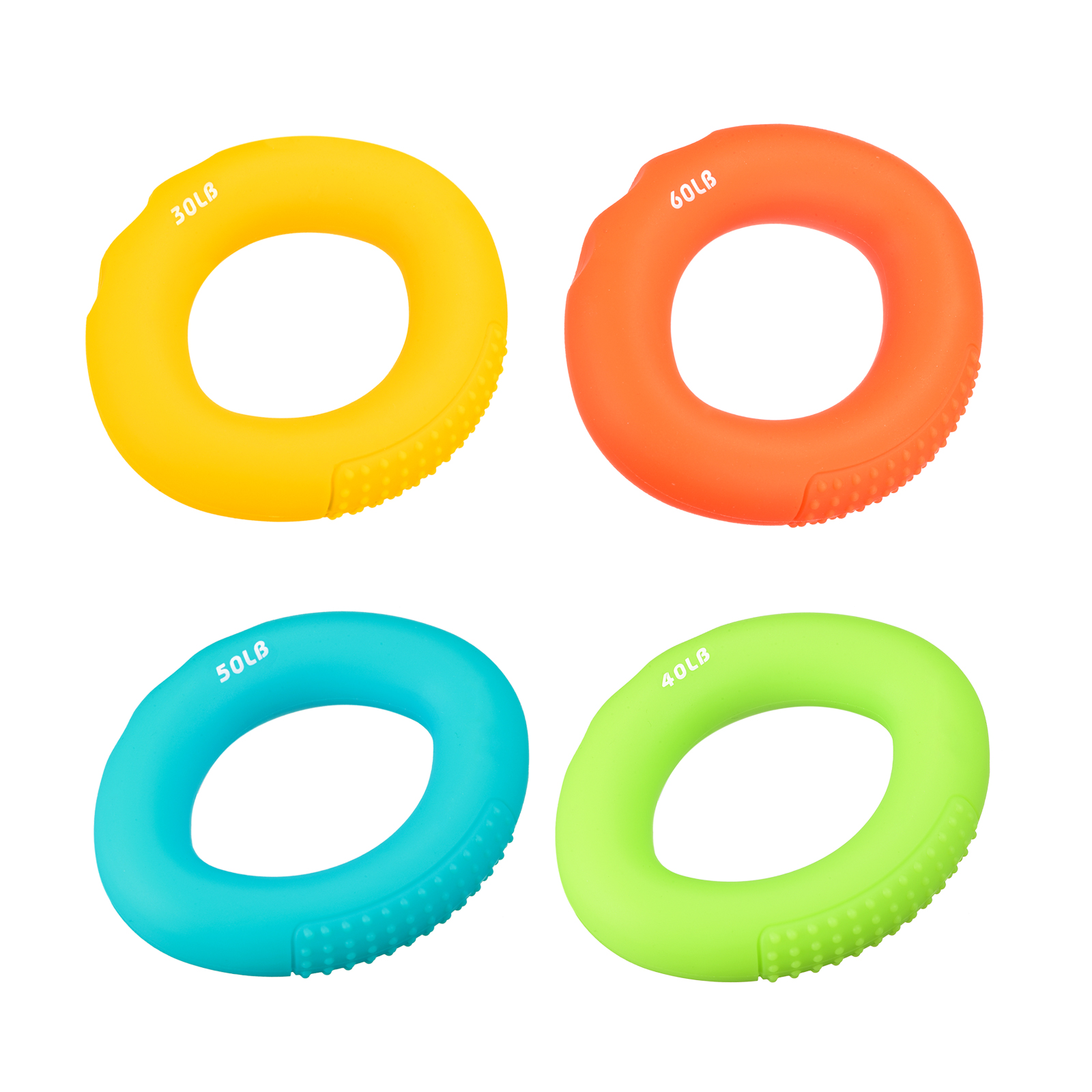 Uxcell 3.74" 4 Level Resistance Hand Grip Strengthener Hand Grip Rings ...