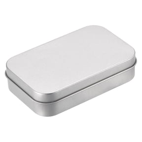 Uxcell Metal Tin Box, 4.53" x 3.35" x 0.87" Tinplate Storage Containers ...