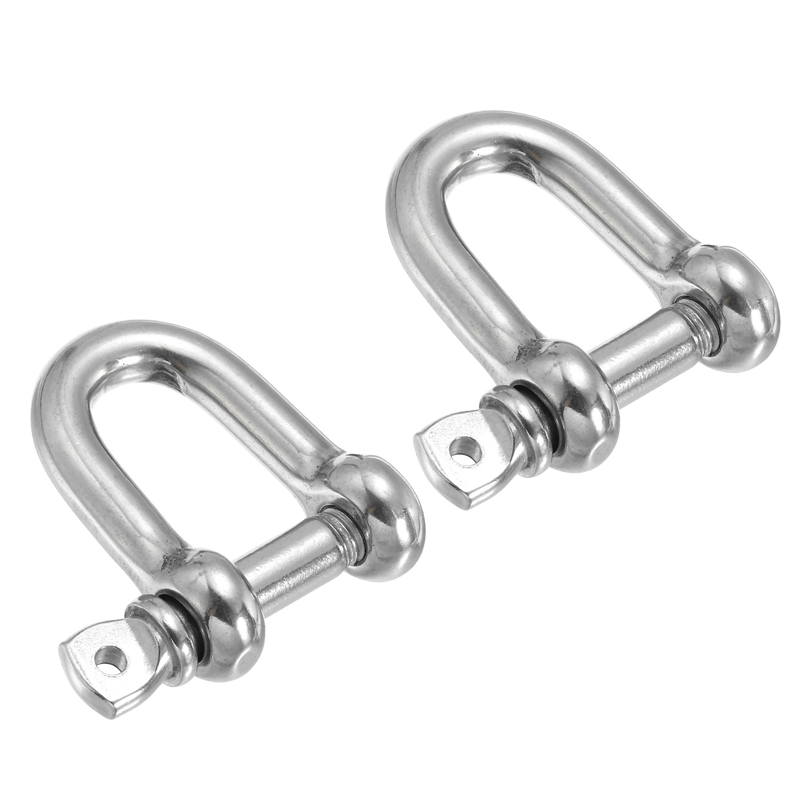 Uxcell 3/8" / 10mm Screw Pin Shackle, D Ring Shaped Shackles for Heavy ...