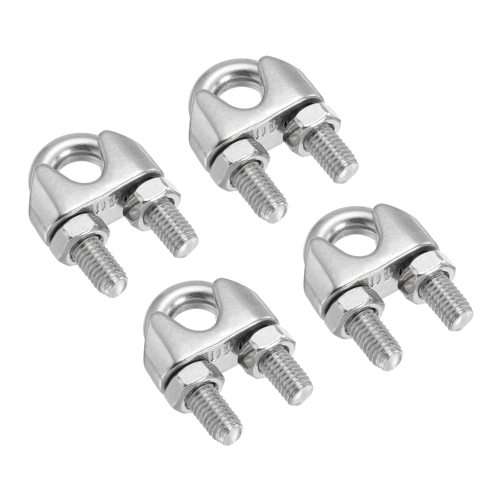 Uxcell 3/8" / 10mm Wire Rope Cable Clip Clamp, Stainless Steel U Bolt ...