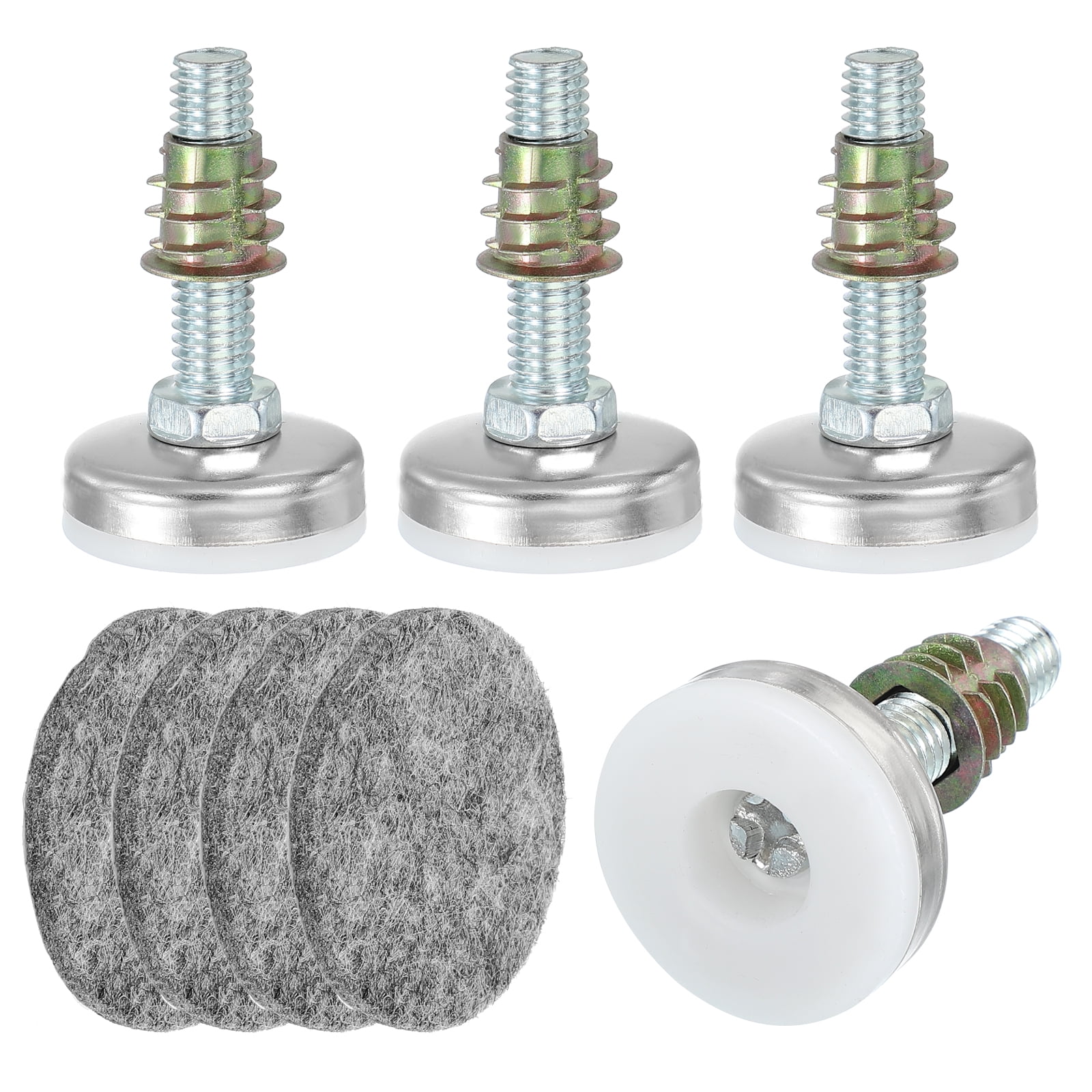 Uxcell 3/8" - 16 Furniture Leveling Feet, 4 Set Adjustable Leg Levelers ...