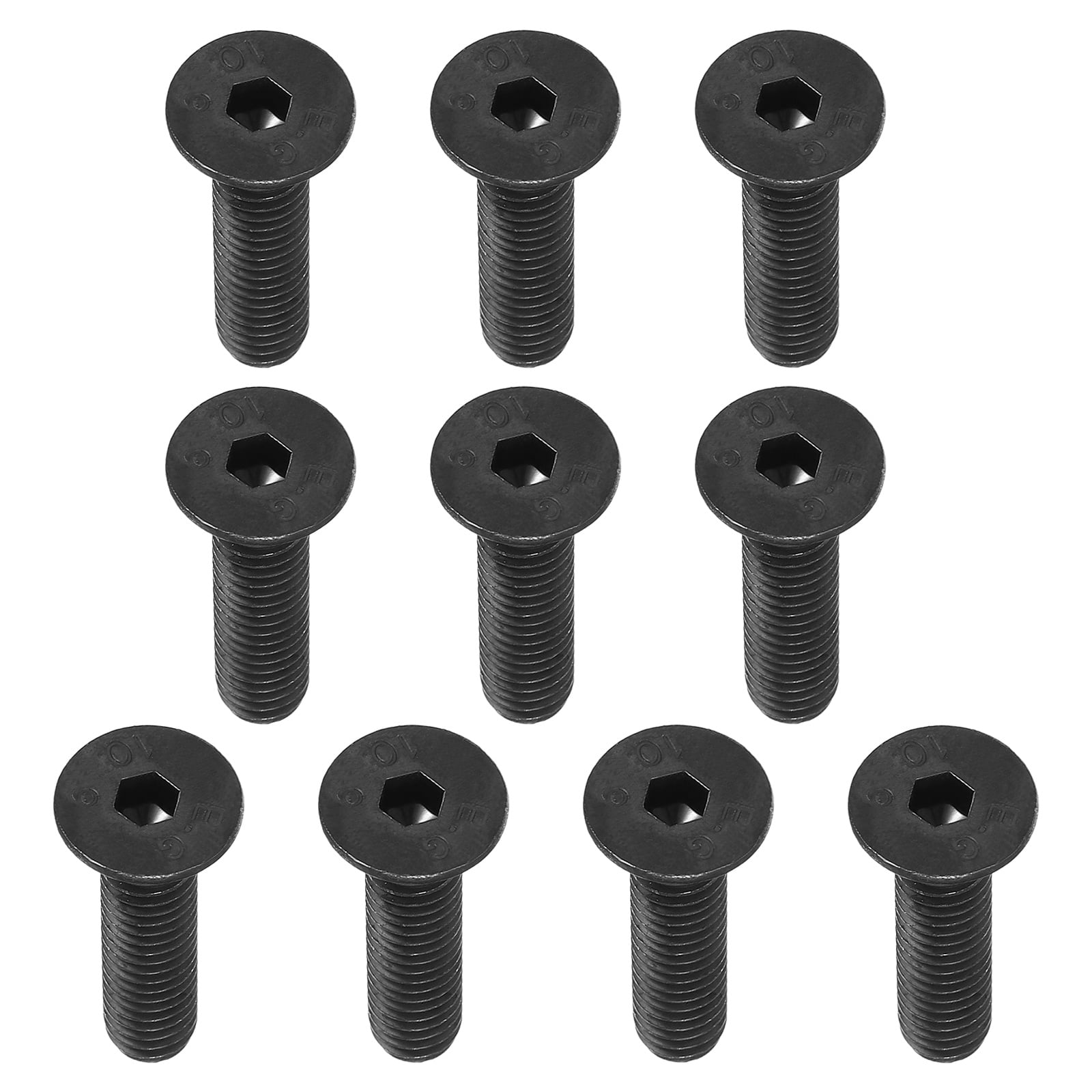 Uxcell 3/8-16 x 1-1/2" Flat Countersunk Head Socket Cap Countersunk Bolts Machine Screws Full ...