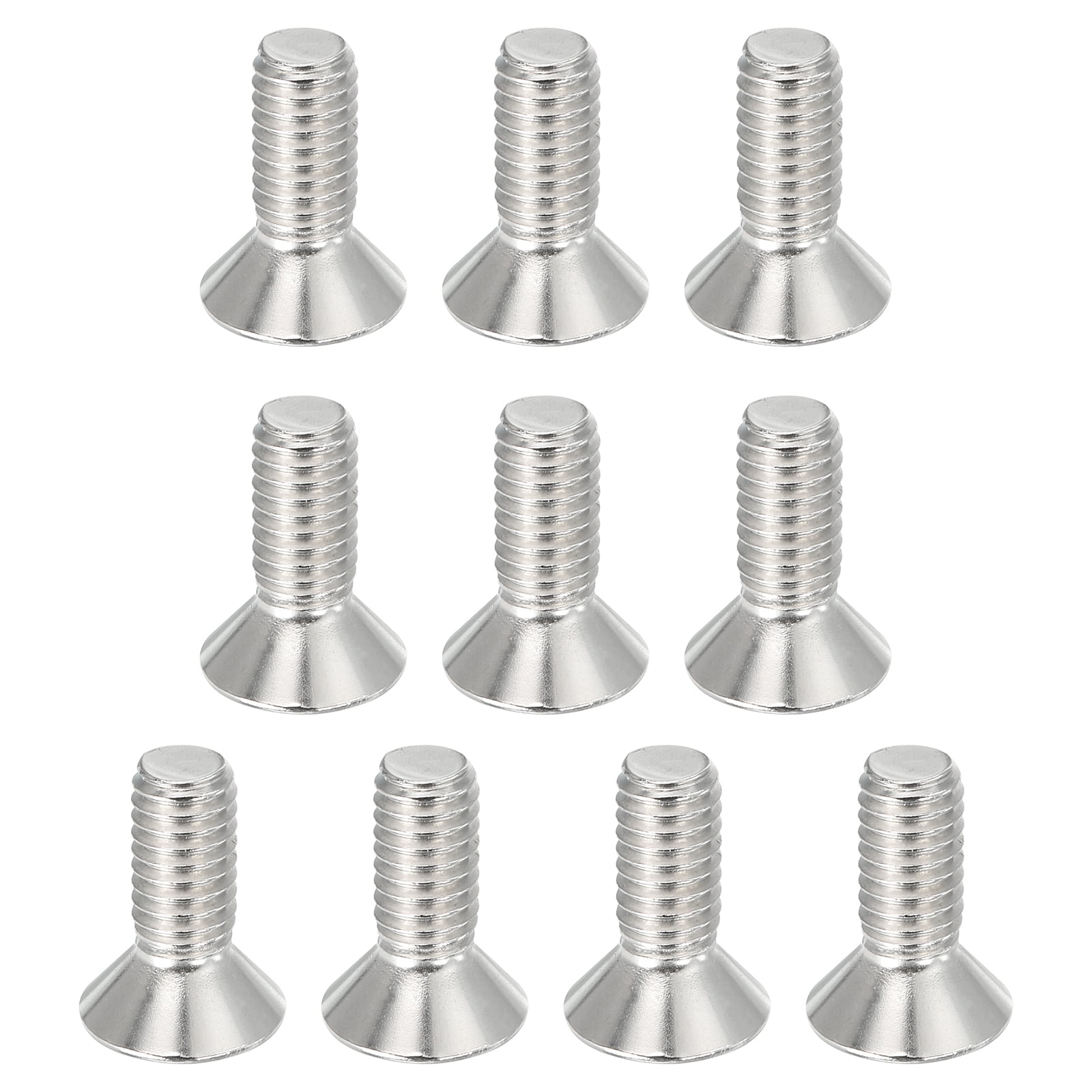 Uxcell 3/8-16 x 7/8" Flat Countersunk Head Socket Cap Countersunk Bolt Machine Screws 304 ...