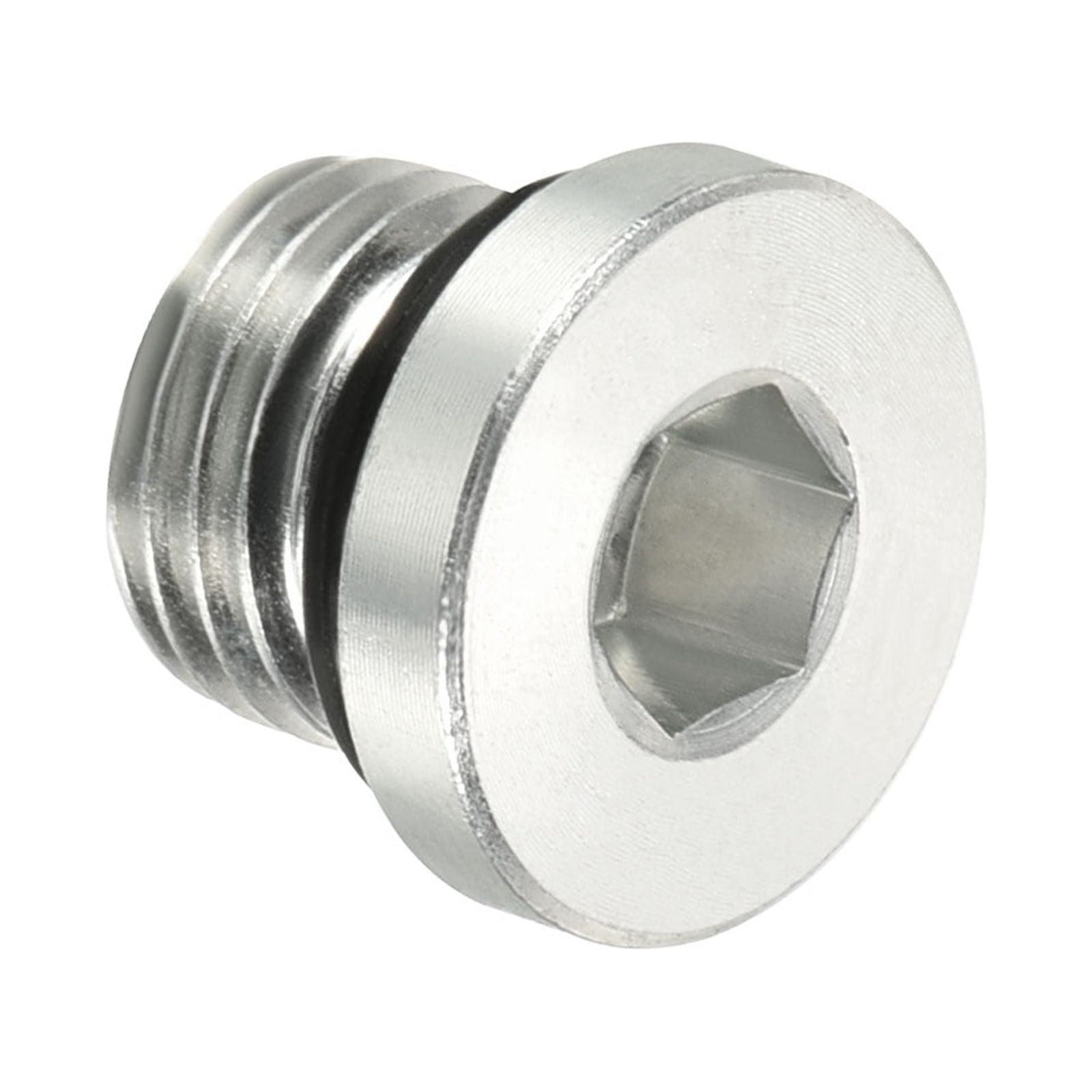 Uxcell 3/8-24UNF Internal Hex Head Pipe Fitting Plug, Male Thread 45# Steel Socket Plug with ...