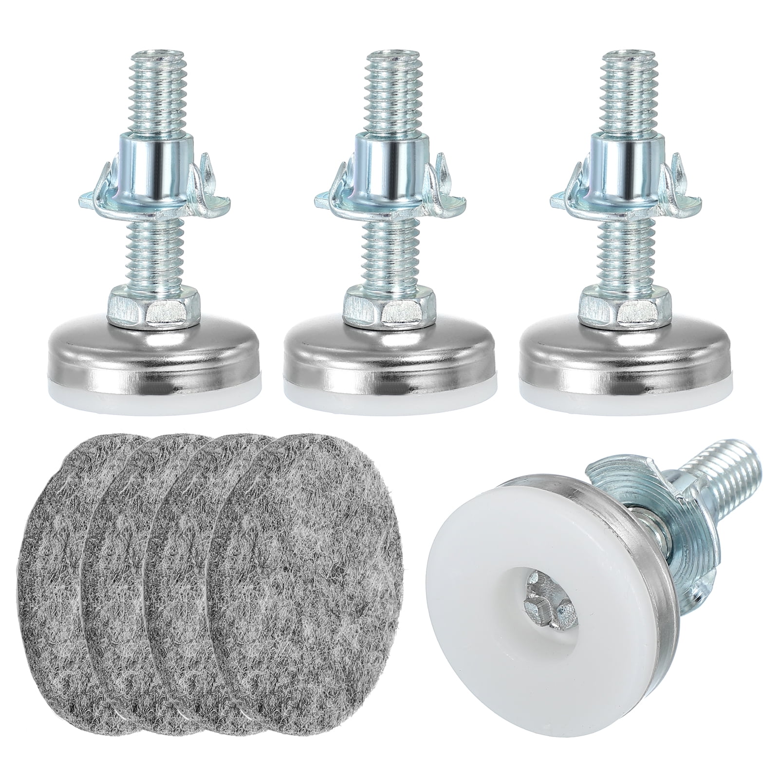 Uxcell 3/8" Adjustable Leg Levelers, 4 Set Furniture Leveling Feet with ...