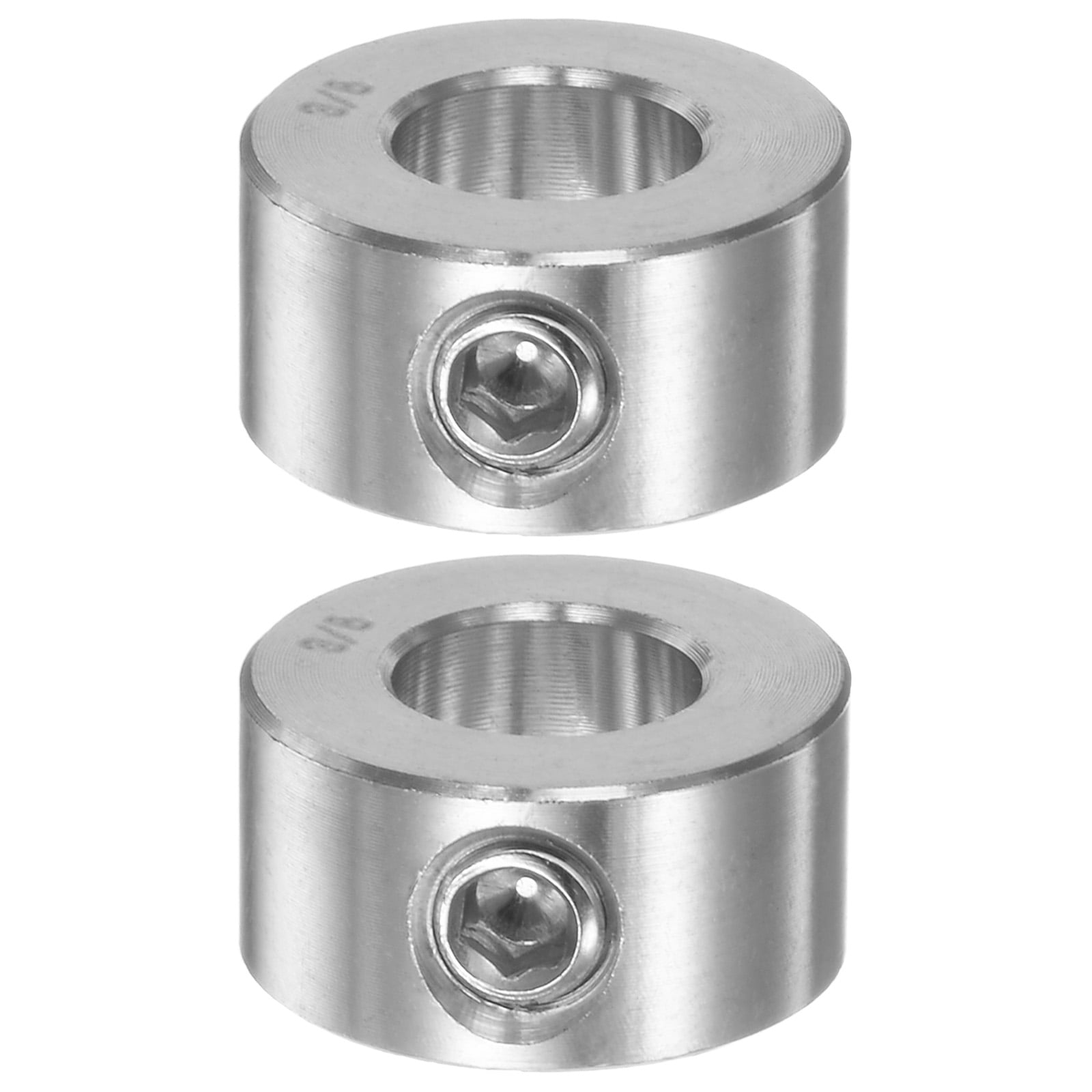 Uxcell 3/8" Bore 304 Stainless Steel Set Screw Shaft Collars, 3/4" OD ...